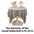 AUQ 2026 New Table Cloth Textured Fabric Round Tablecloth Comfortable ...