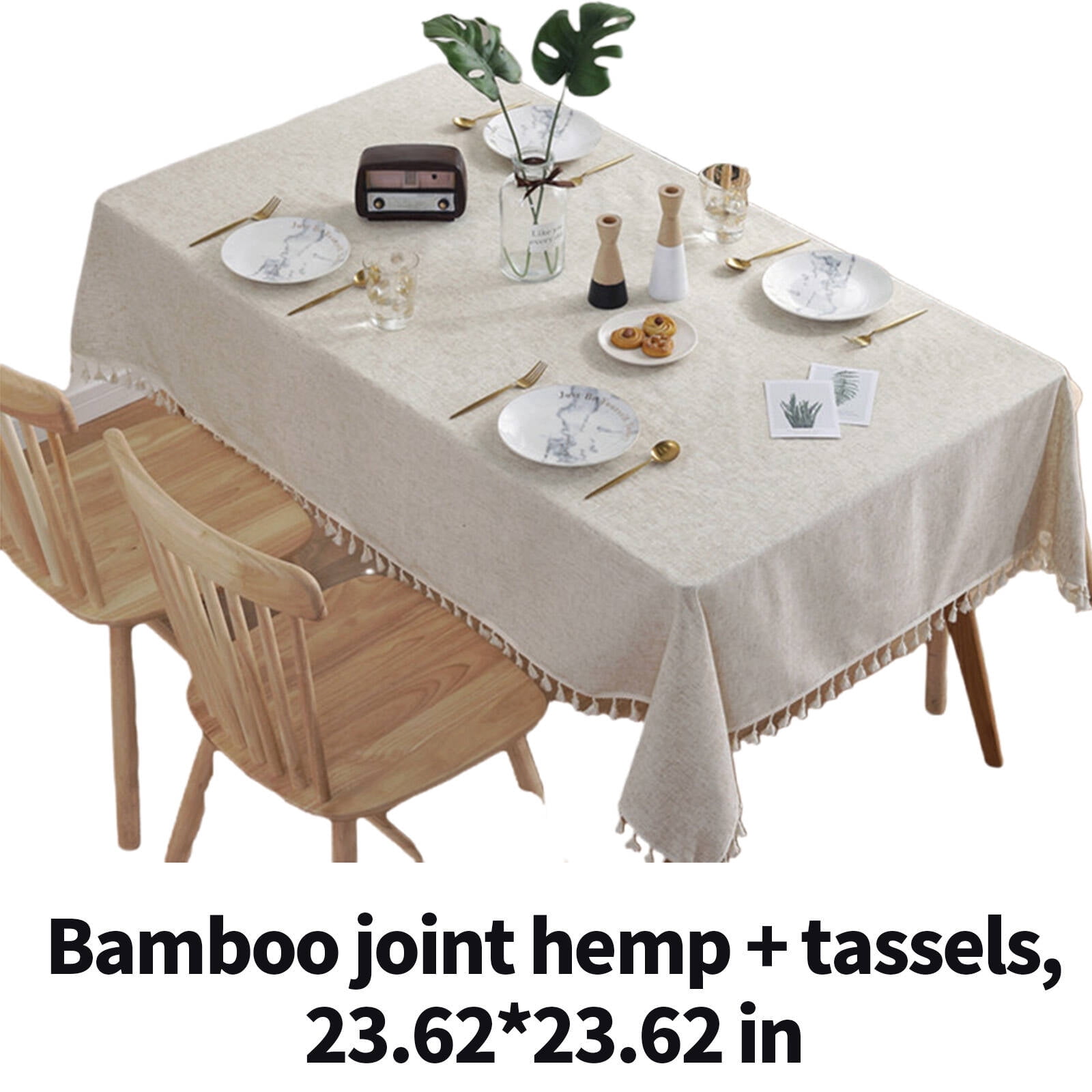 AUQ 2026 New Table Cloth Waterproof Wrinkle Resistant Burlap Tablecloth ...