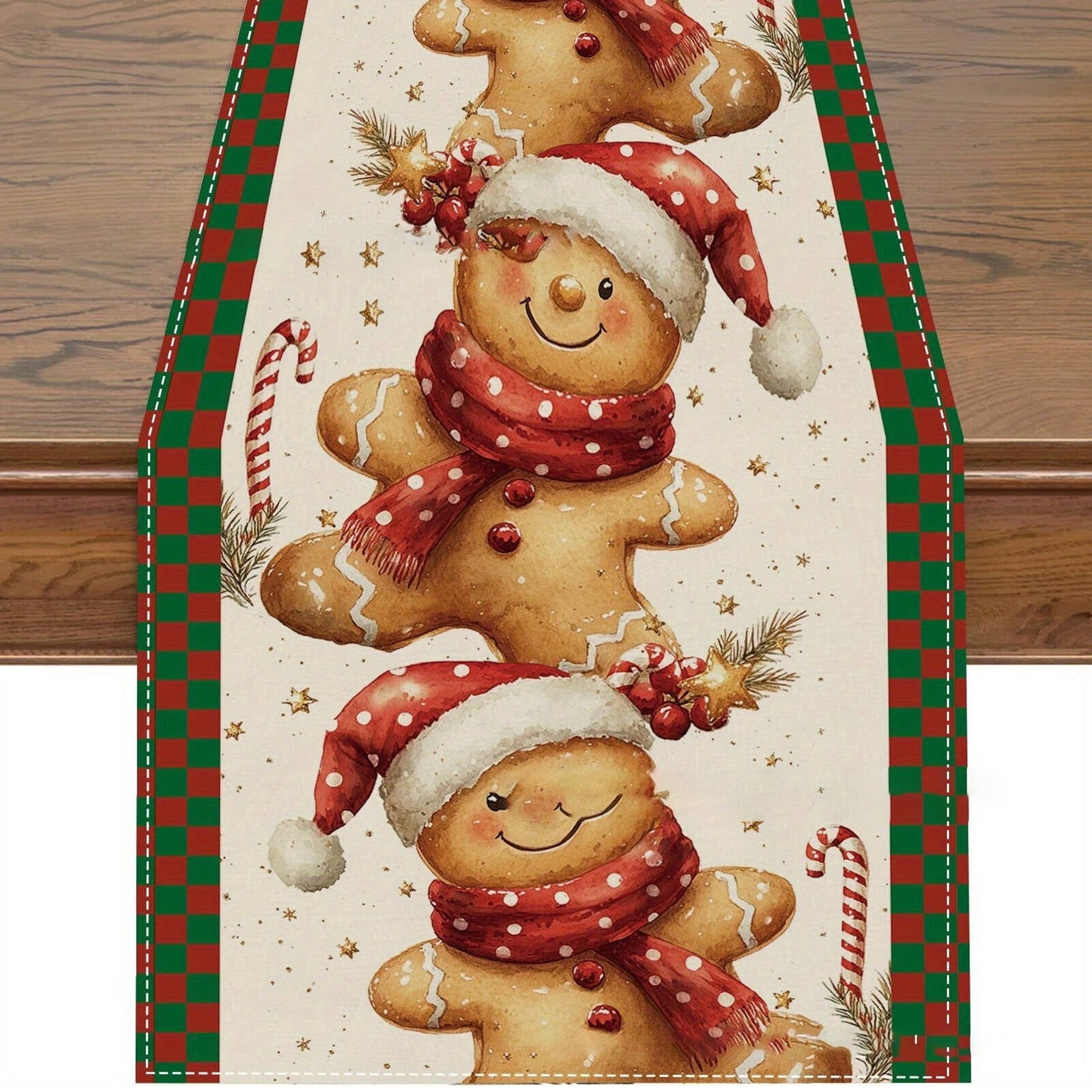 AUQ 2026 New Table Runner Snowflake Print Table Cloth Breathable Soft ...