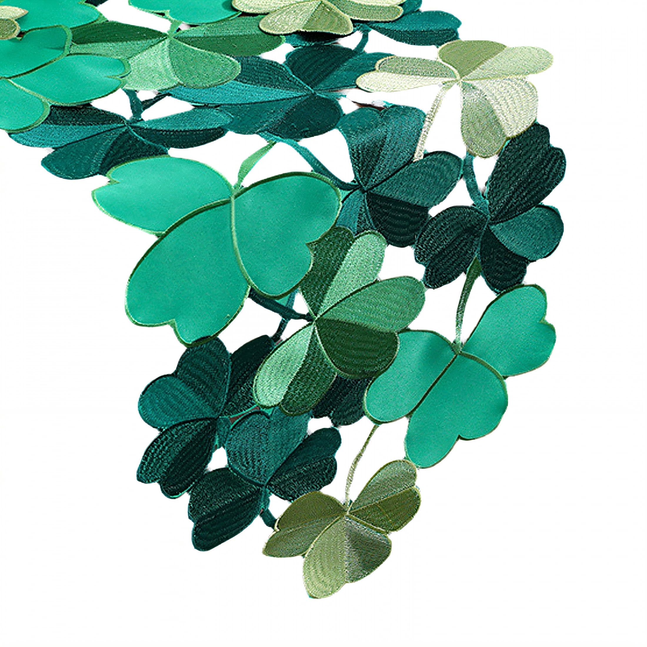 AUQ 2026 New Table Runner Vivid Texture Shamrock Table Runner Soft ...