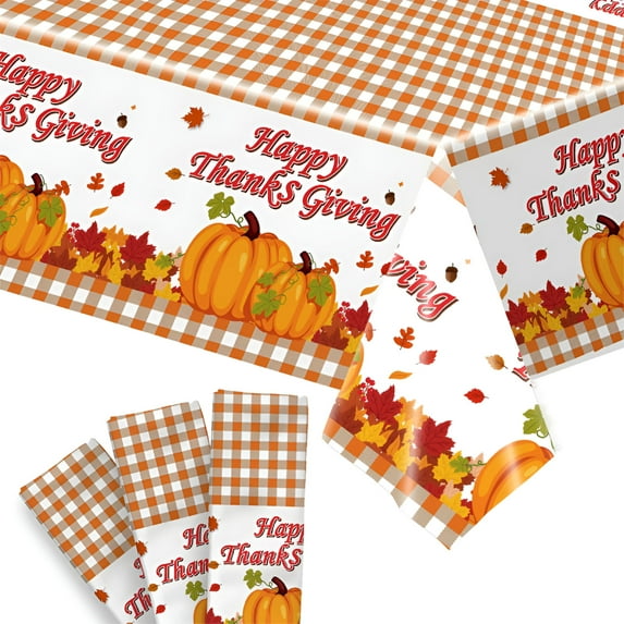 AUQ 2026 New Thanksgiving Table Cloths Disposable Rectangle - Large ...