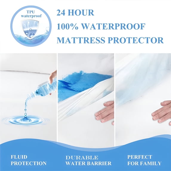 AUQ 2026 New Twin Size Quilted Fitted Mattress Pad Cover,100% ...