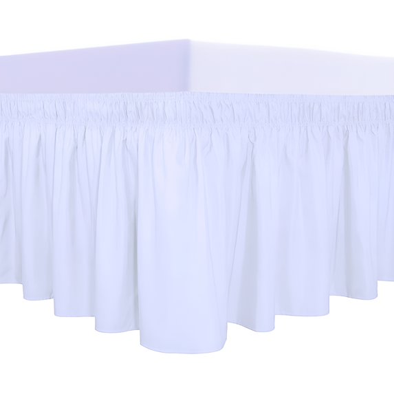 AUQ 2026 New Wrap Around Ruffled Bed Skirt with Adjustable Elastic Belt ...