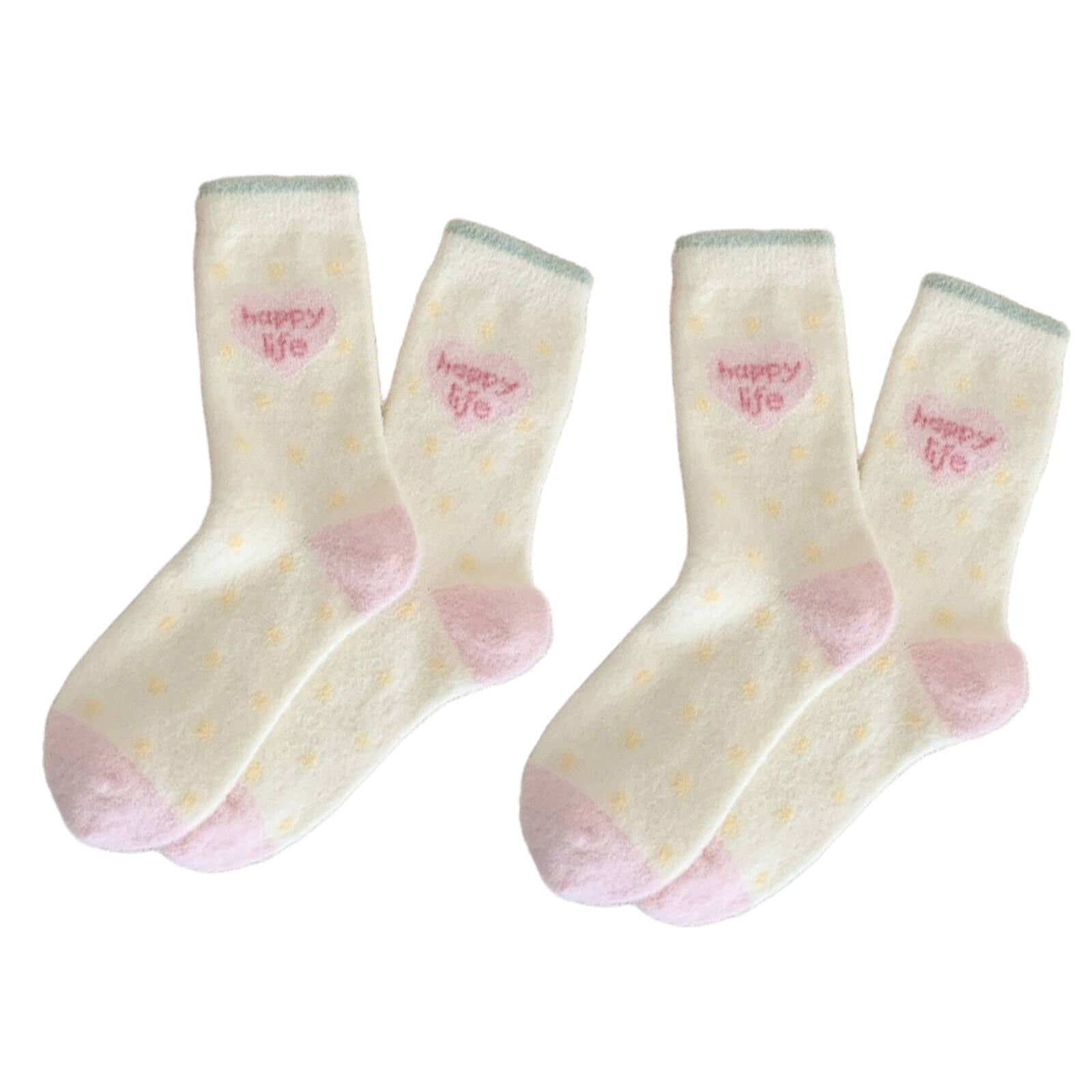 AUQ 2Pairs Socks Comforting Australian Wool Fuzzy Socks,Thick Long ...