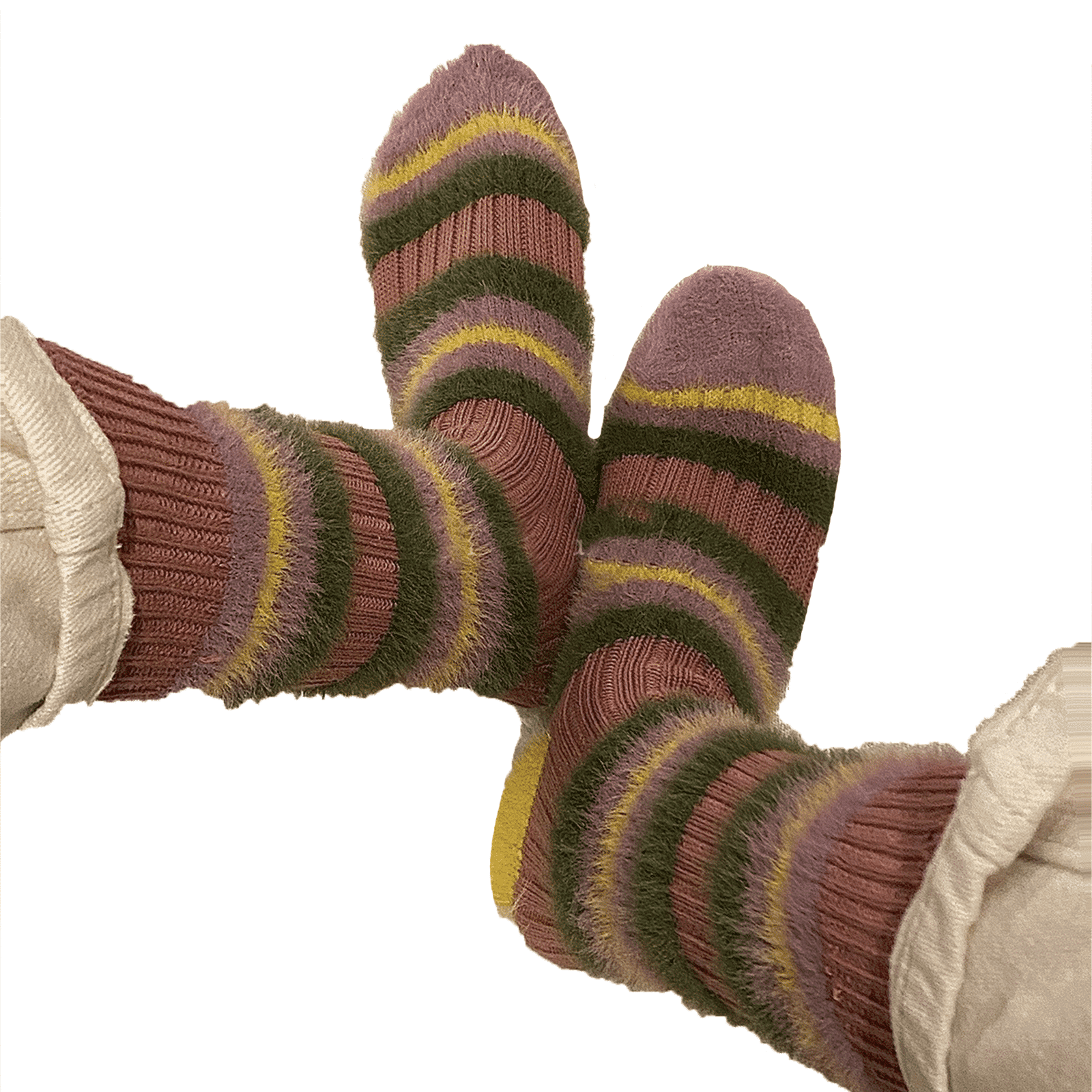 AUQ 2Pairs Socks Plush Fuzzy Socks for Ultimate Softness,Elastic Long ...