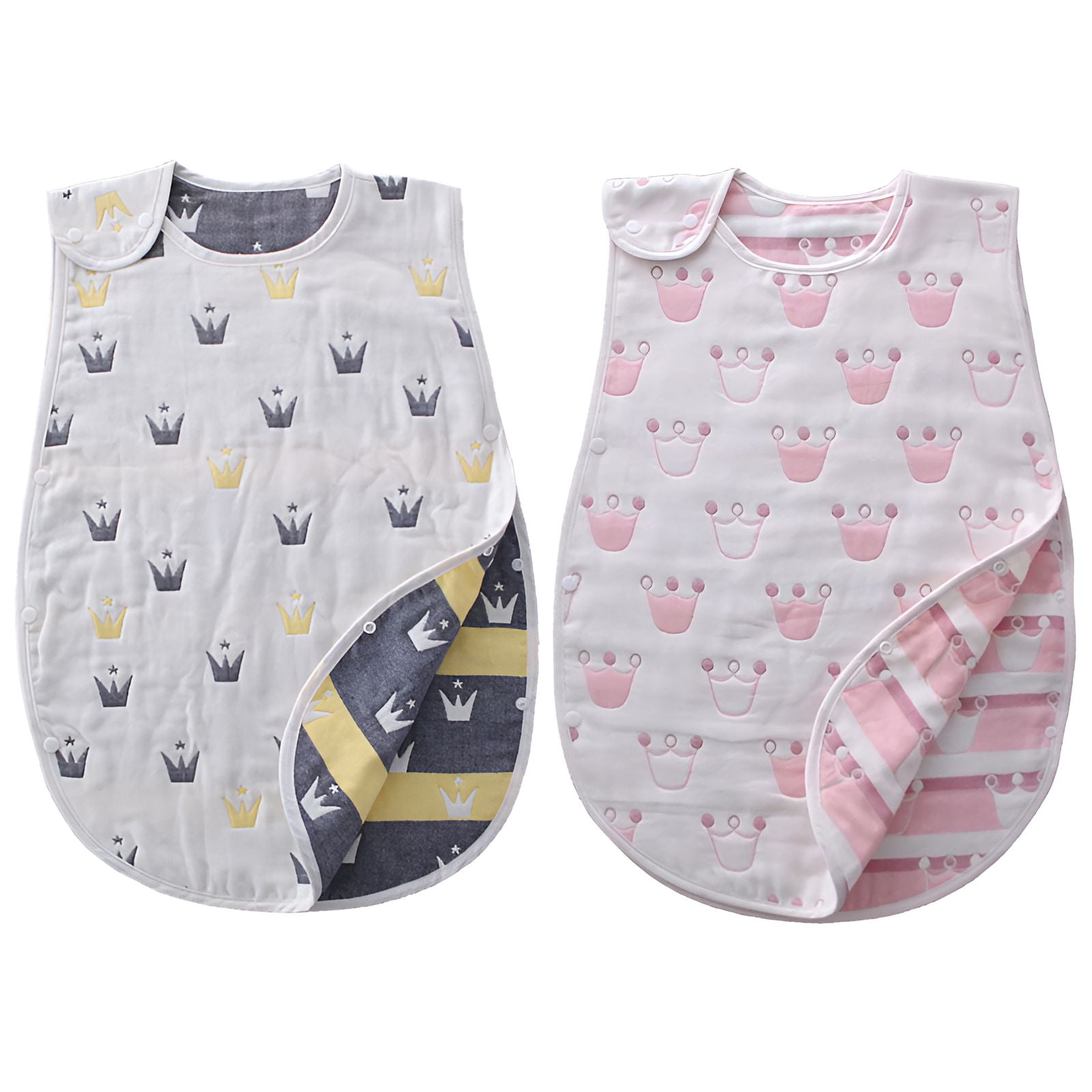 AUQ 2Pcs Baby Swaddle,Soft Absorbent Layers Baby Swaddle Sleep Sack ...