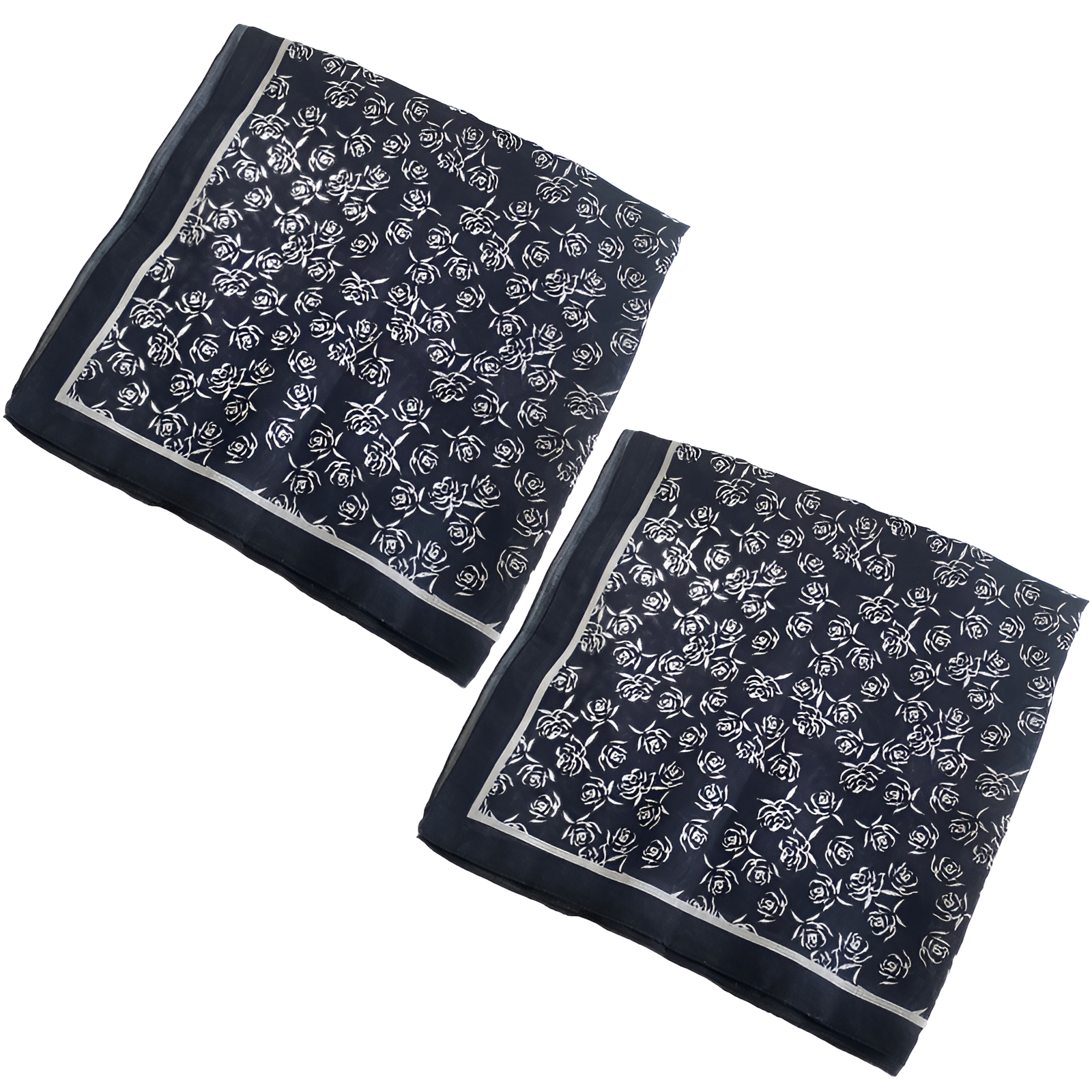 AUQ 2Pcs Bandanas for Women,Multiple Tones Cotton Bandana,Style Variety ...