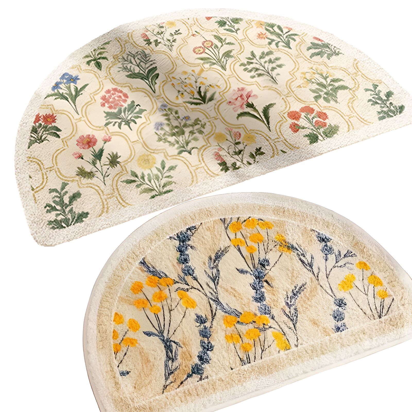 AUQ 2Pcs Bathroom Mat Fresh Hue Bath Mats for Bathroom Mild Touch Non ...