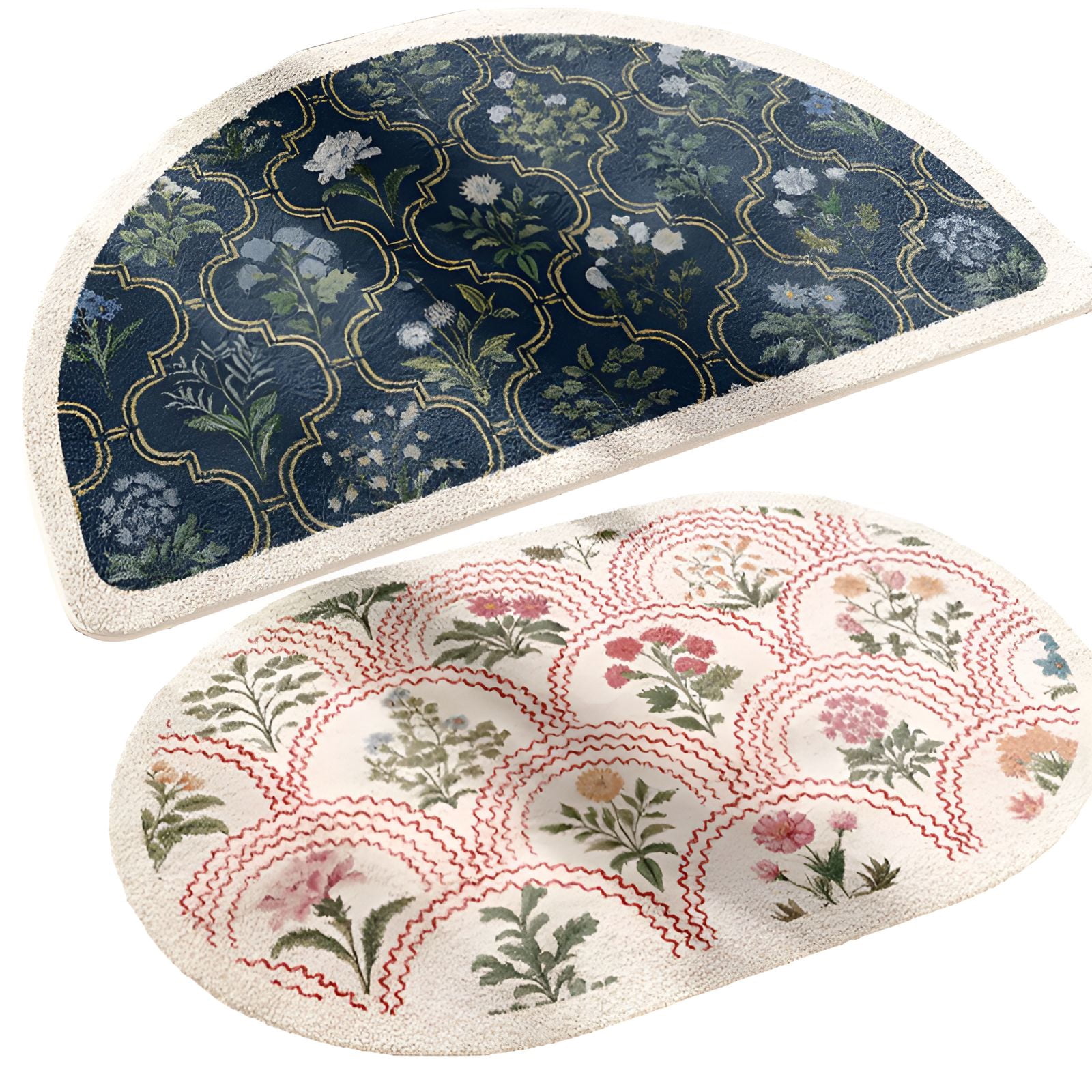 AUQ 2Pcs Bathroom Mat Fresh Hue Bath Mats for Bathroom Non Slip Mild ...