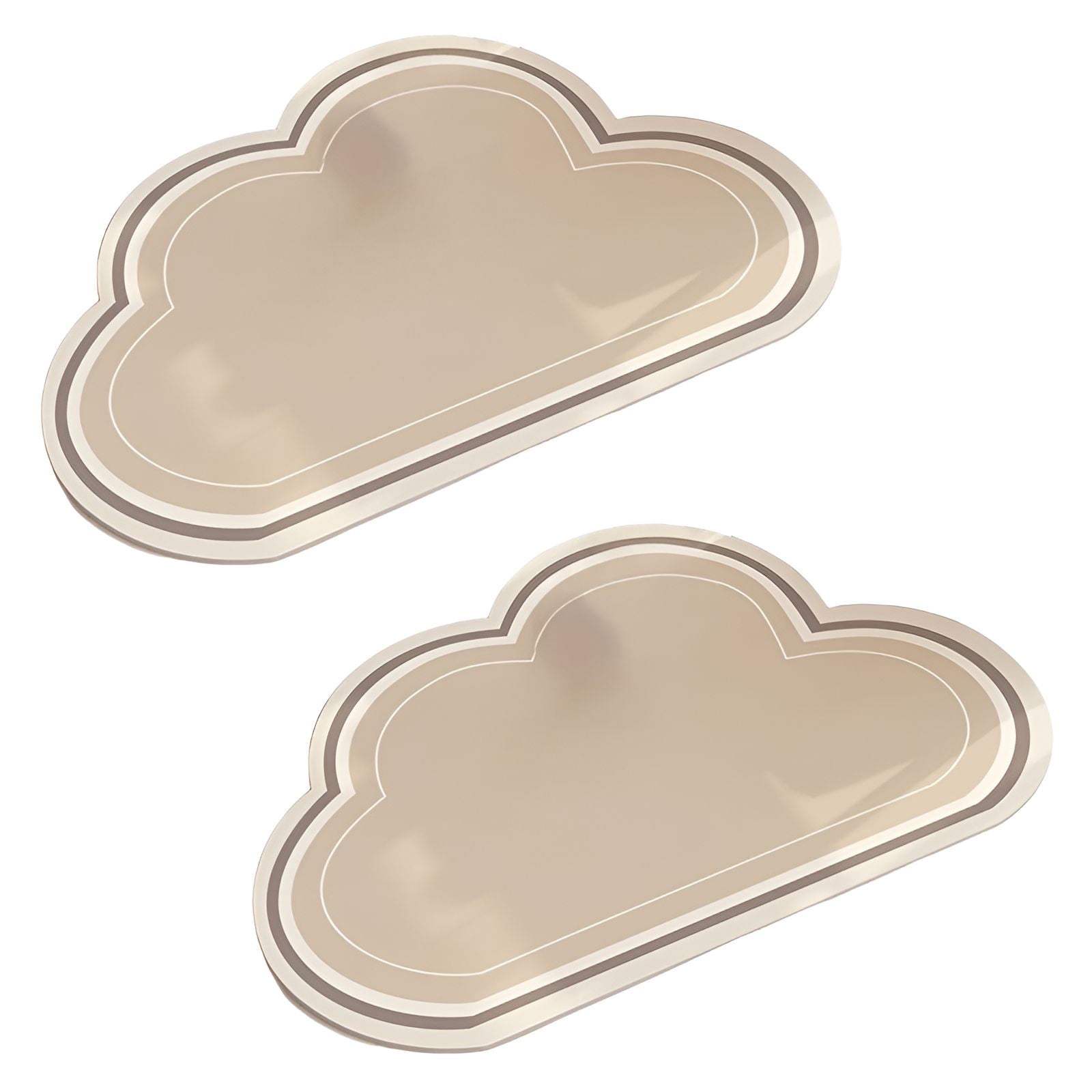 AUQ 2Pcs Bathroom Rugs,Micro-Fiber Velvet Perfect Foot-Cradle 2 Piece ...