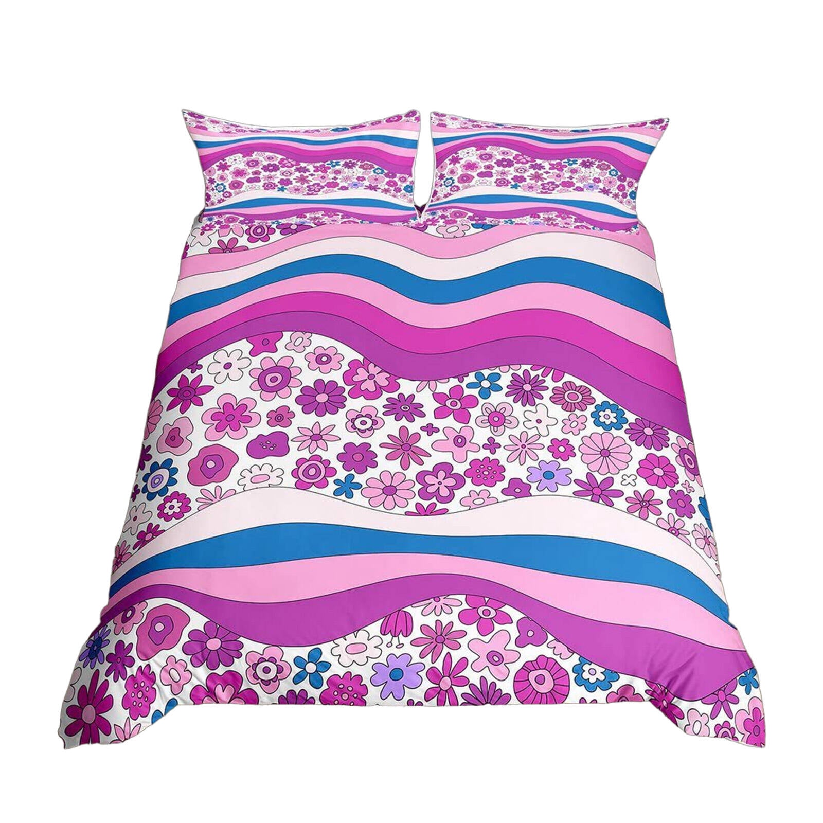 AUQ 2Pcs Bed Sheets Free Spirit Aesthetic Sheet Set Flower Power Bed ...