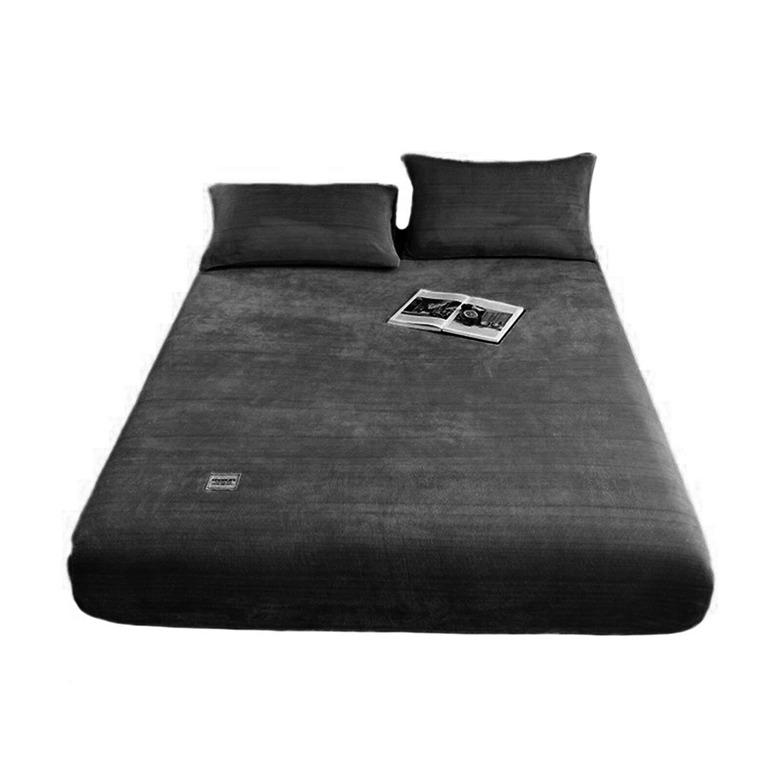 AUQ 2Pcs Bed Sheets Thickened Warmth Queen Sheets Winter-Ready Mat Deep ...