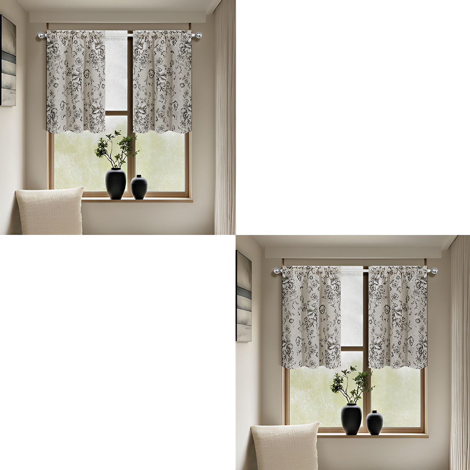 AUQ 2Pcs Blackout Curtains,Soundproof Feature Low-Noise Result Blackout ...
