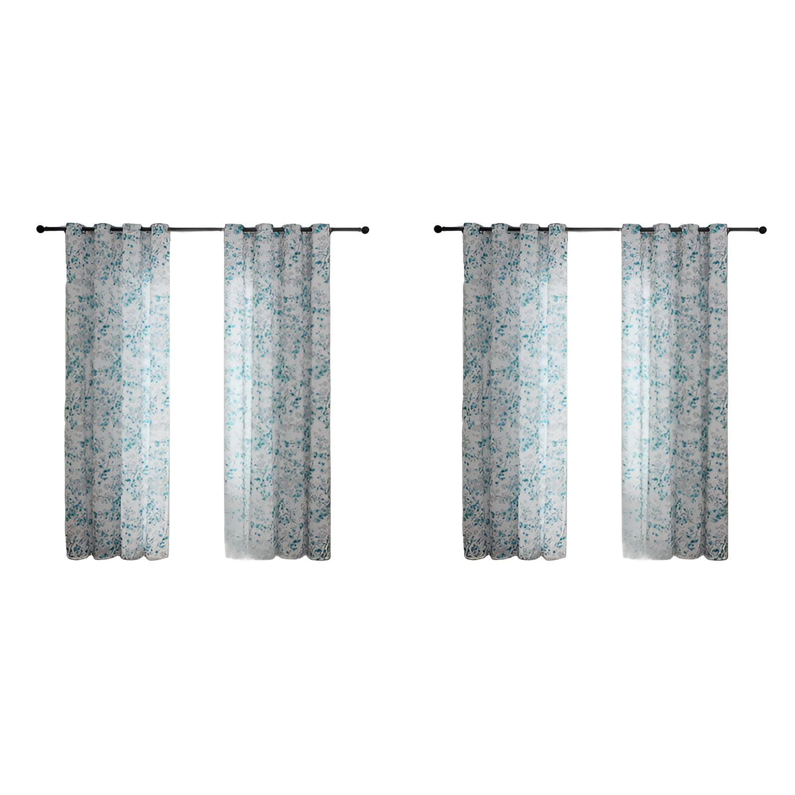 AUQ 2Pcs Blackout Curtains,Sun-Blocking Panel Visual Barrier Effect ...