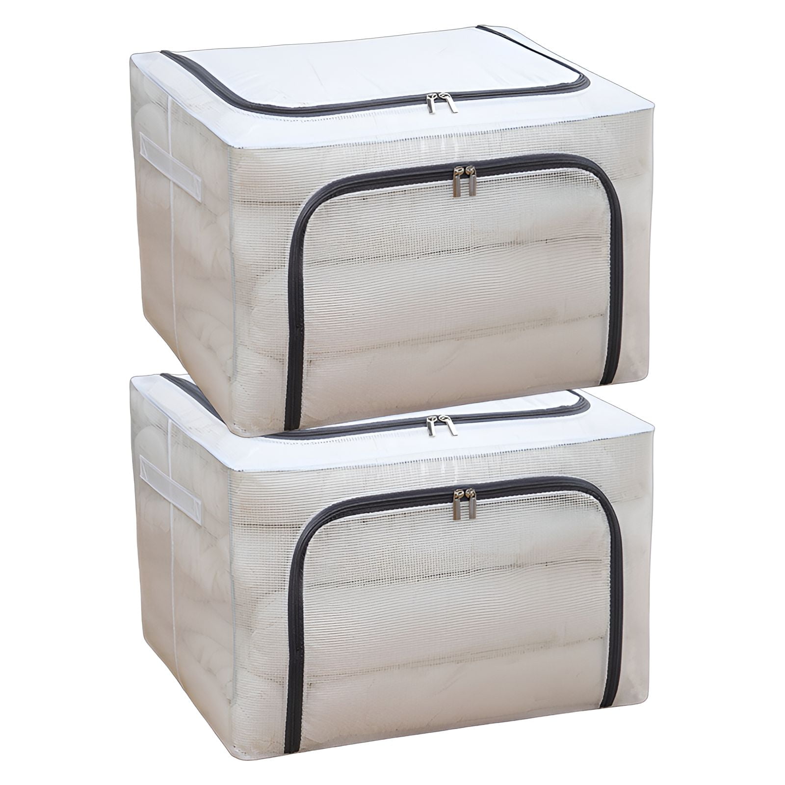 AUQ 2Pcs Blanket Storage,Strong Opening and Closing Extra Large Storage ...