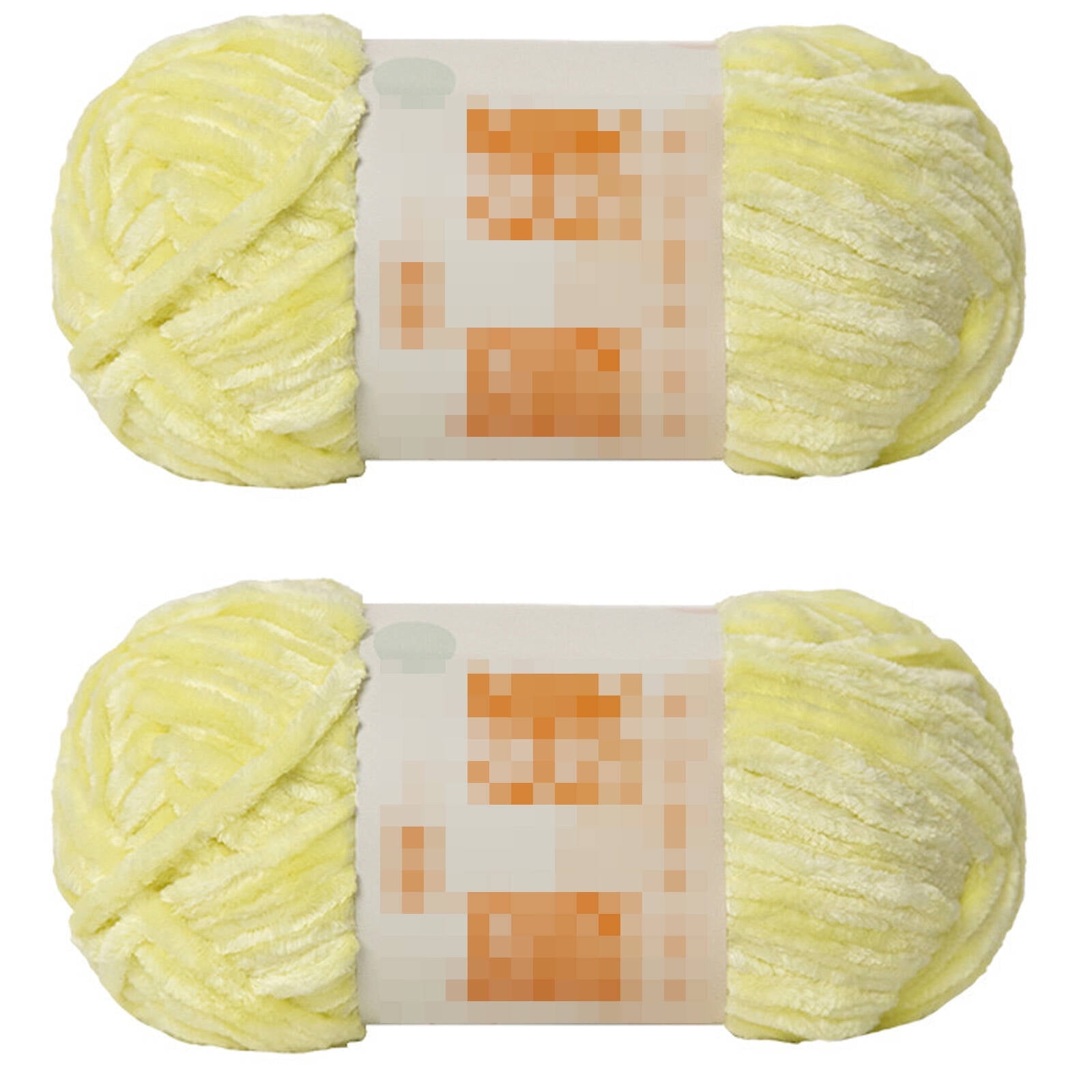 AUQ 2Pcs Chunky Yarn Versatile Craft Use Chenille Yarn Soft and Non ...