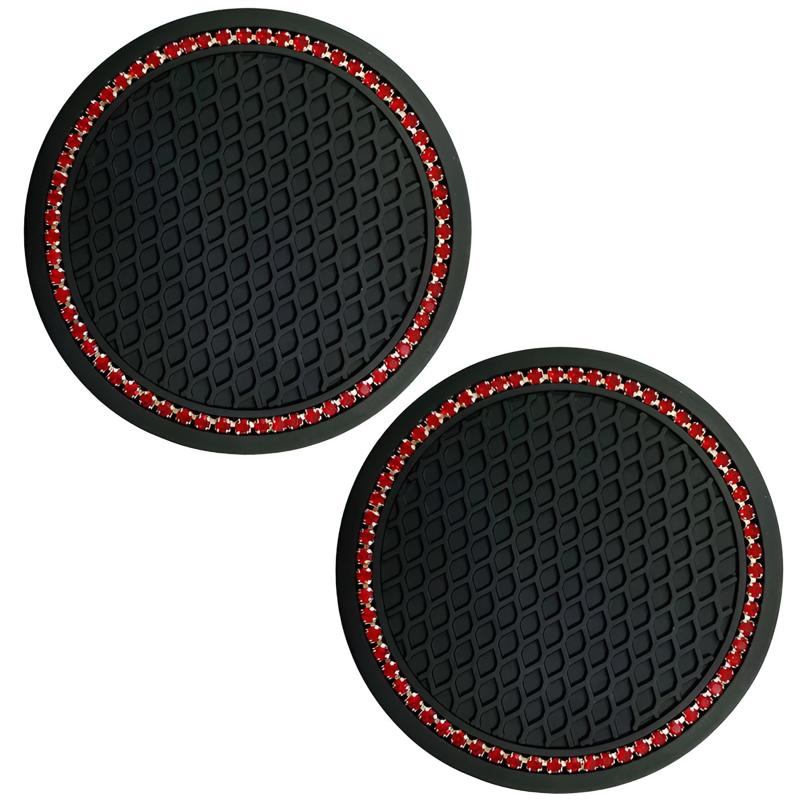 AUQ 2Pcs Coasters Set of 2,Adjustable Size to Fit Various Cup Sizes Car ...