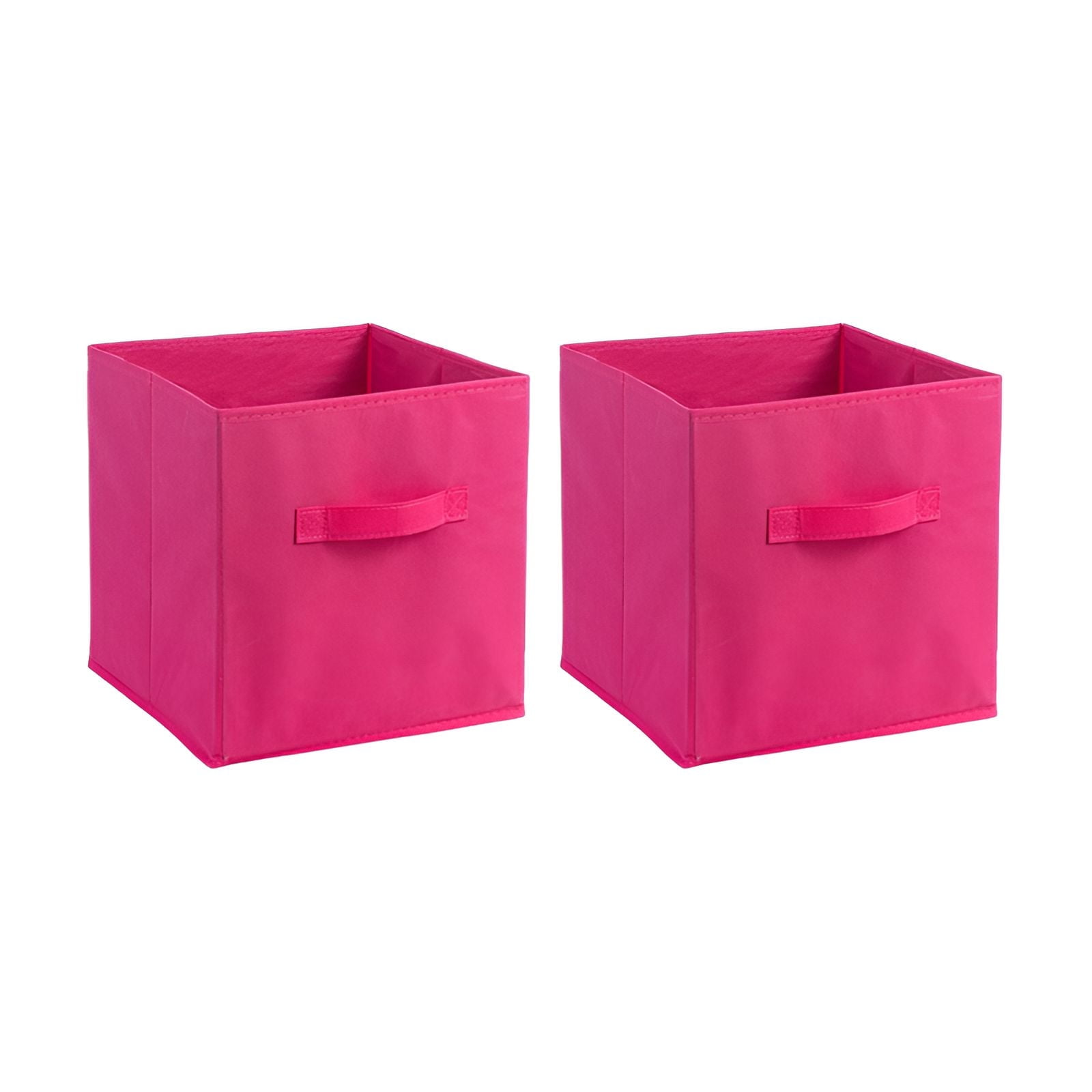 AUQ 2Pcs Fabric Storage Bins,13"*15"*13" Cube Storage Organizer Bins,Cube Organizer Bins,Red1 ...