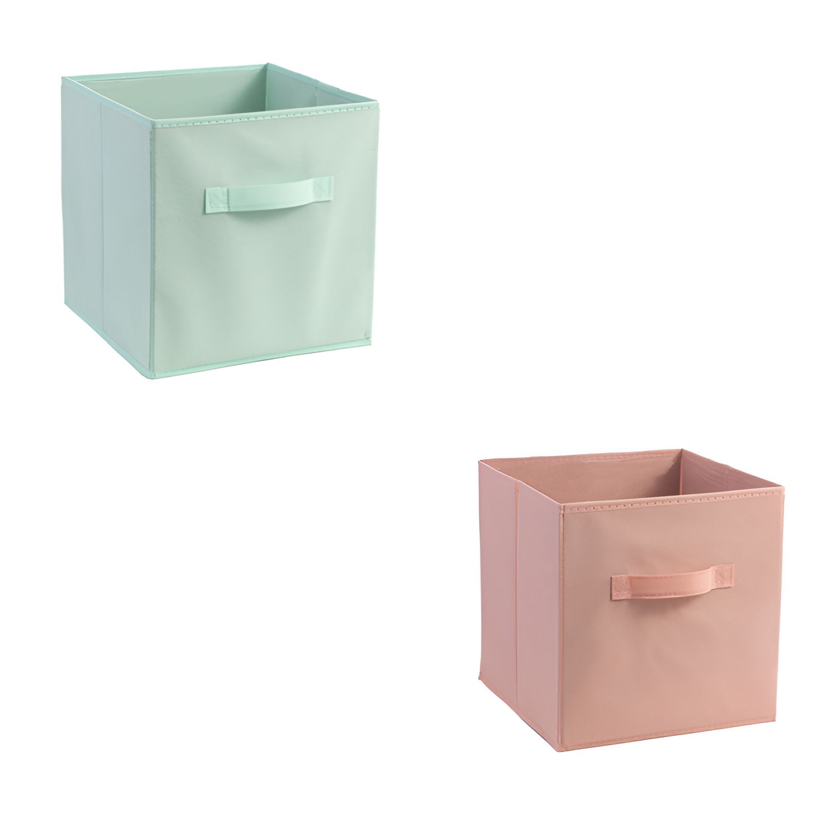 AUQ 2Pcs Fabric Storage Bins,Even Tone Storage Cubes,Fine Structure ...