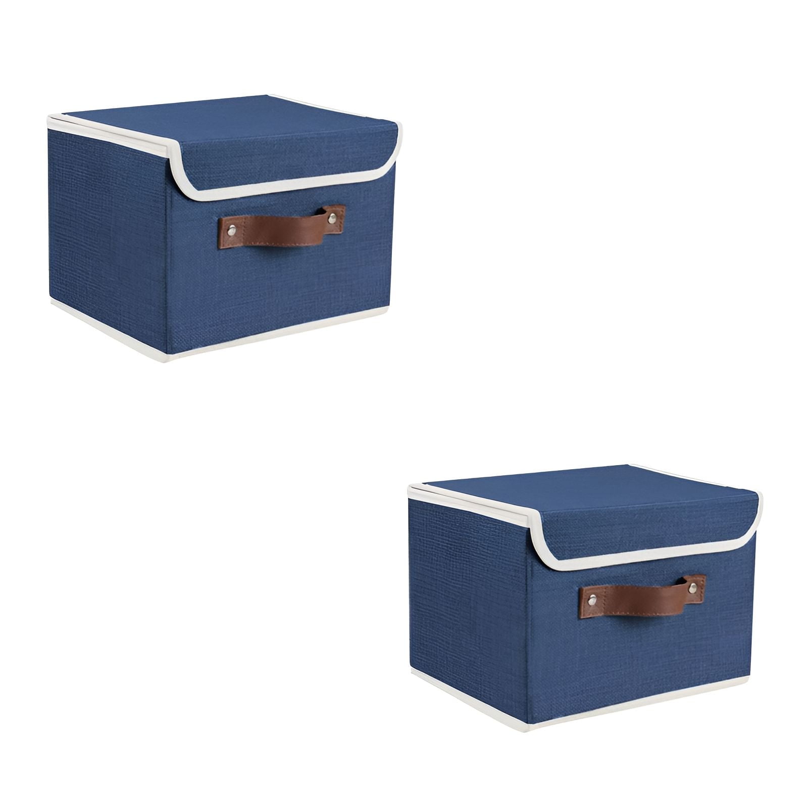 AUQ 2Pcs Fabric Storage Bins,Visual Neatness Storage Basket with Lid ...