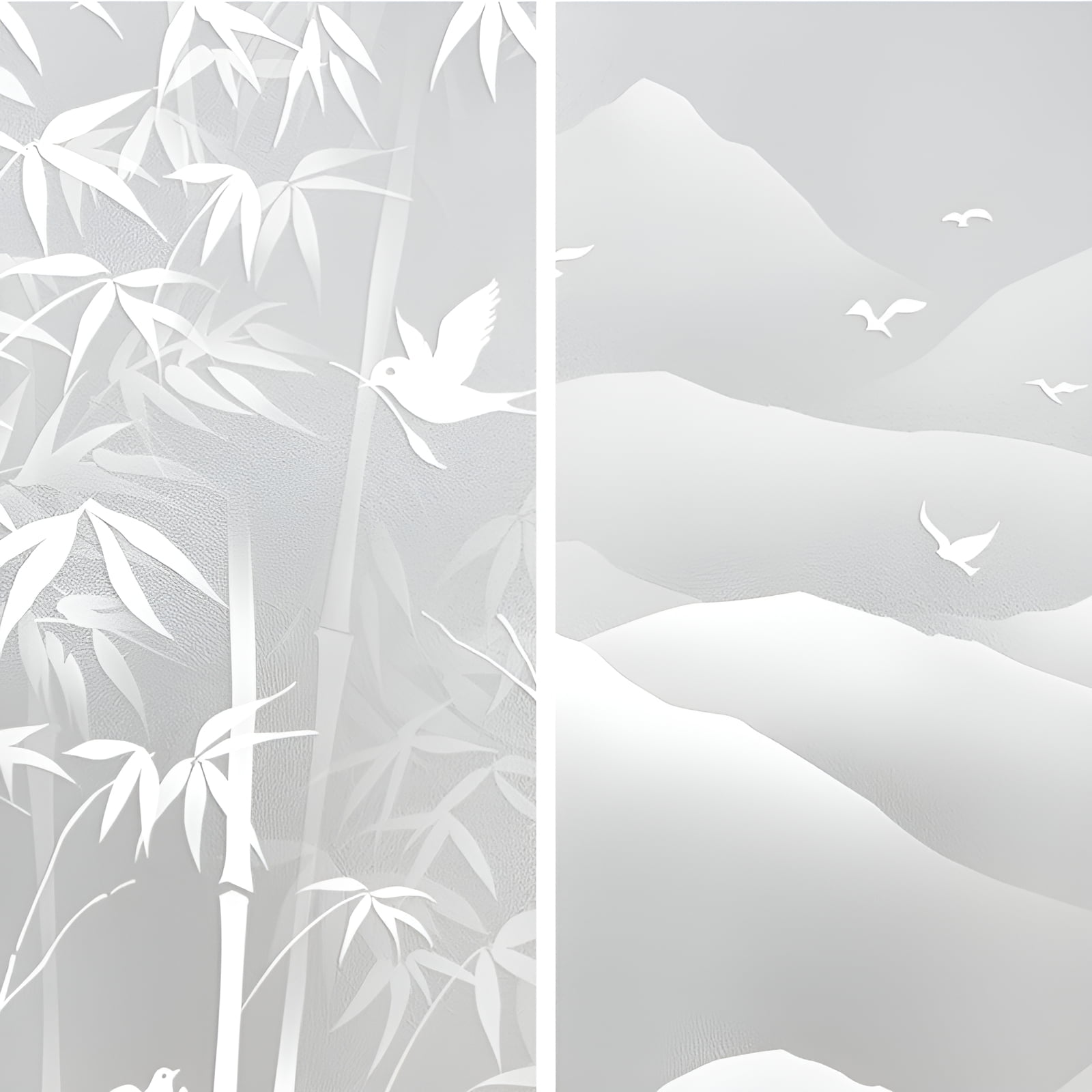 AUQ 2Pcs Frosted Glass Window Film,Clear View Blocked Vision Frosted ...