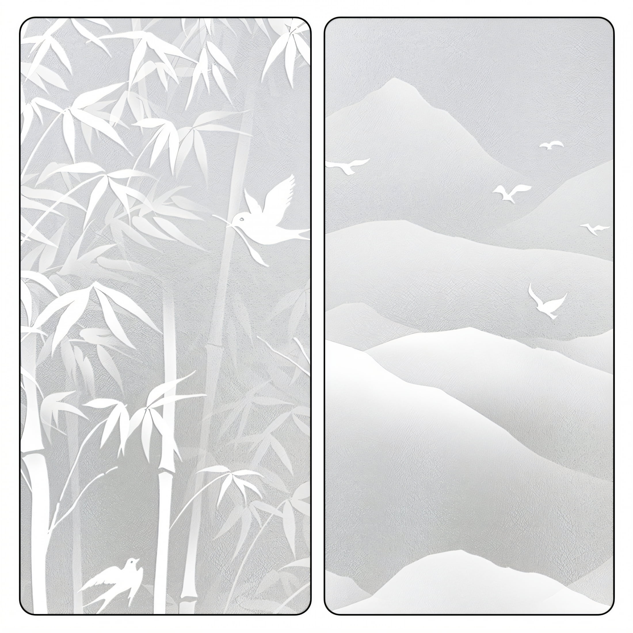 AUQ 2Pcs Frosted Glass Window Film,Static Cling Frosted Window Film ...