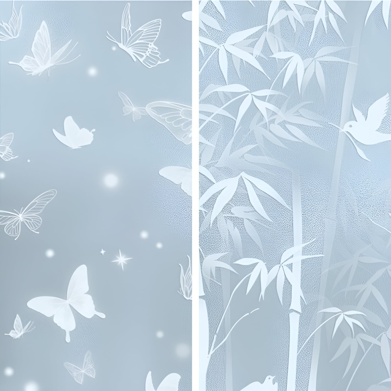 AUQ 2Pcs Frosted Glass Window Film,Water Secure Bonding Frosted Window ...