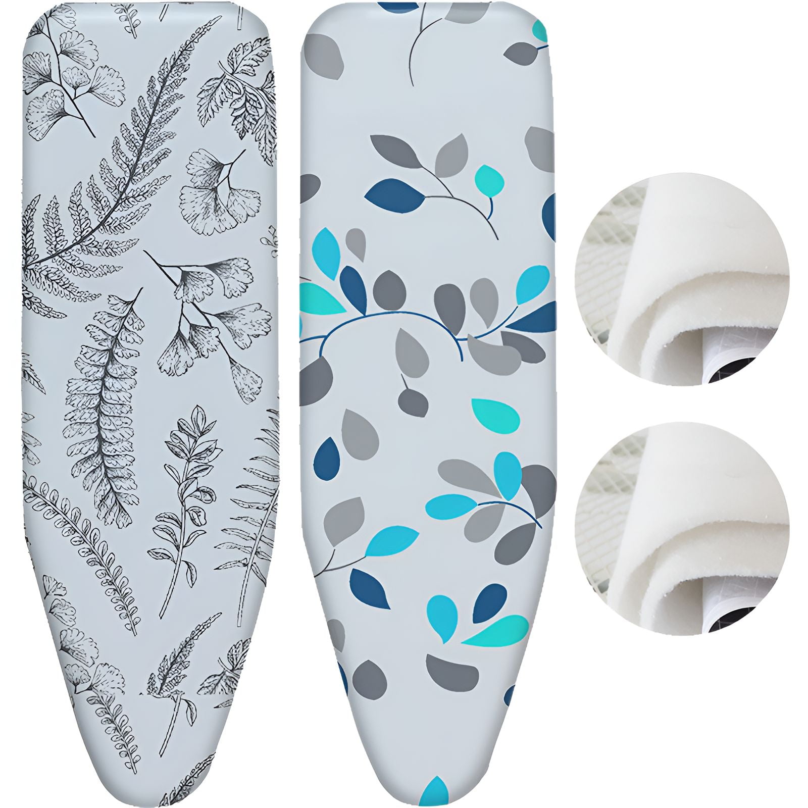 AUQ 2Pcs Ironing Board Cover and Pad,Secure Drawstring Fastening Iron ...