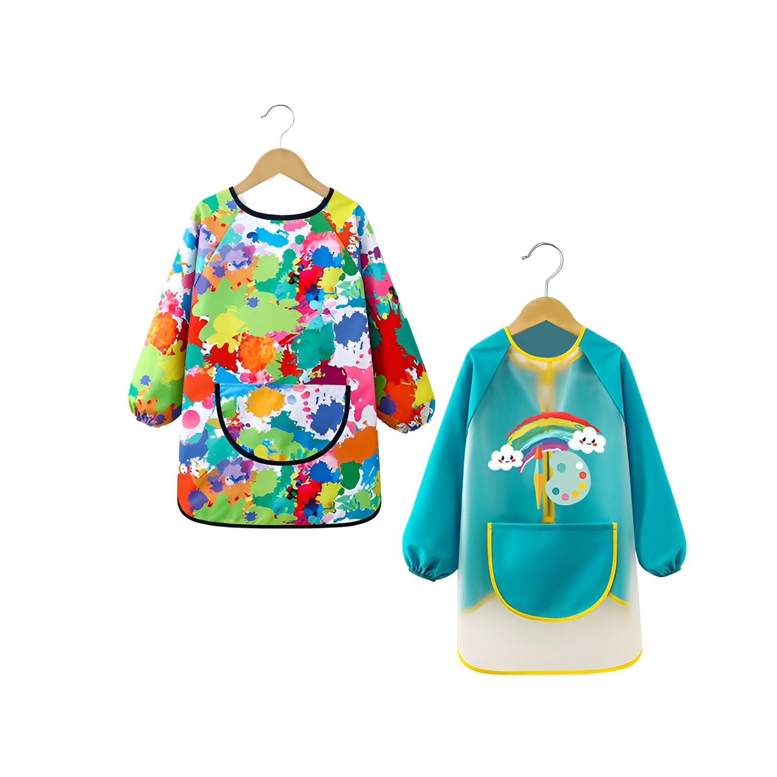 AUQCO 2Pcs Kids Apron,Polyester Painting Apron for Kids,Craft Aprons ...