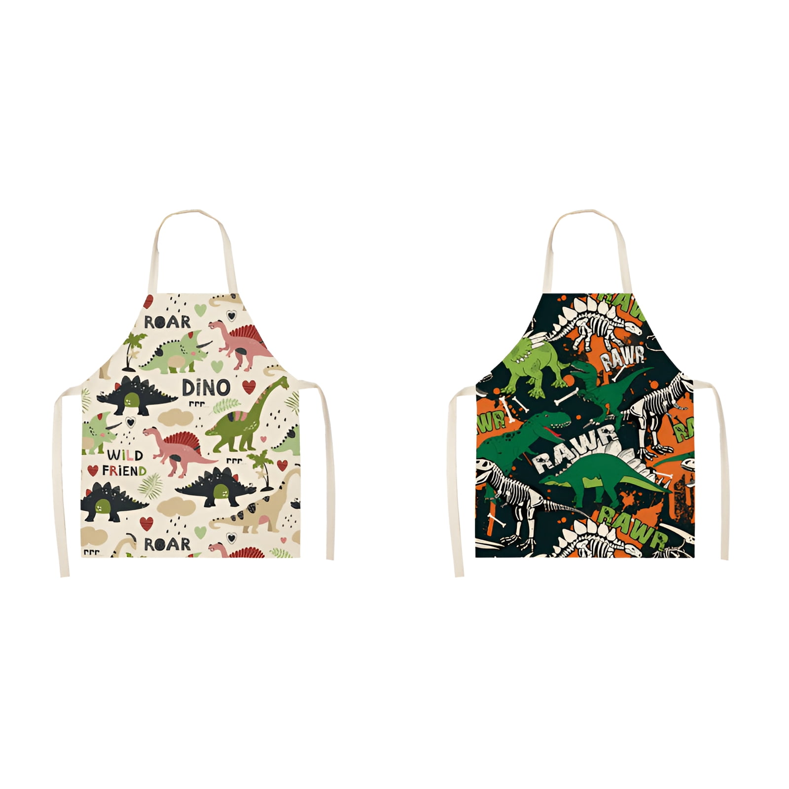 AUQ 2Pcs Kids Apron,Fun Prints Toddler Apron,Bright Colors Kids Aprons ...