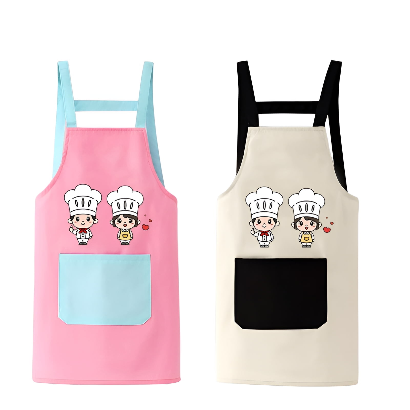 AUQCO 2Pcs Kids Apron,Polyester Childrens Apron,Kids Apron Bulk ...