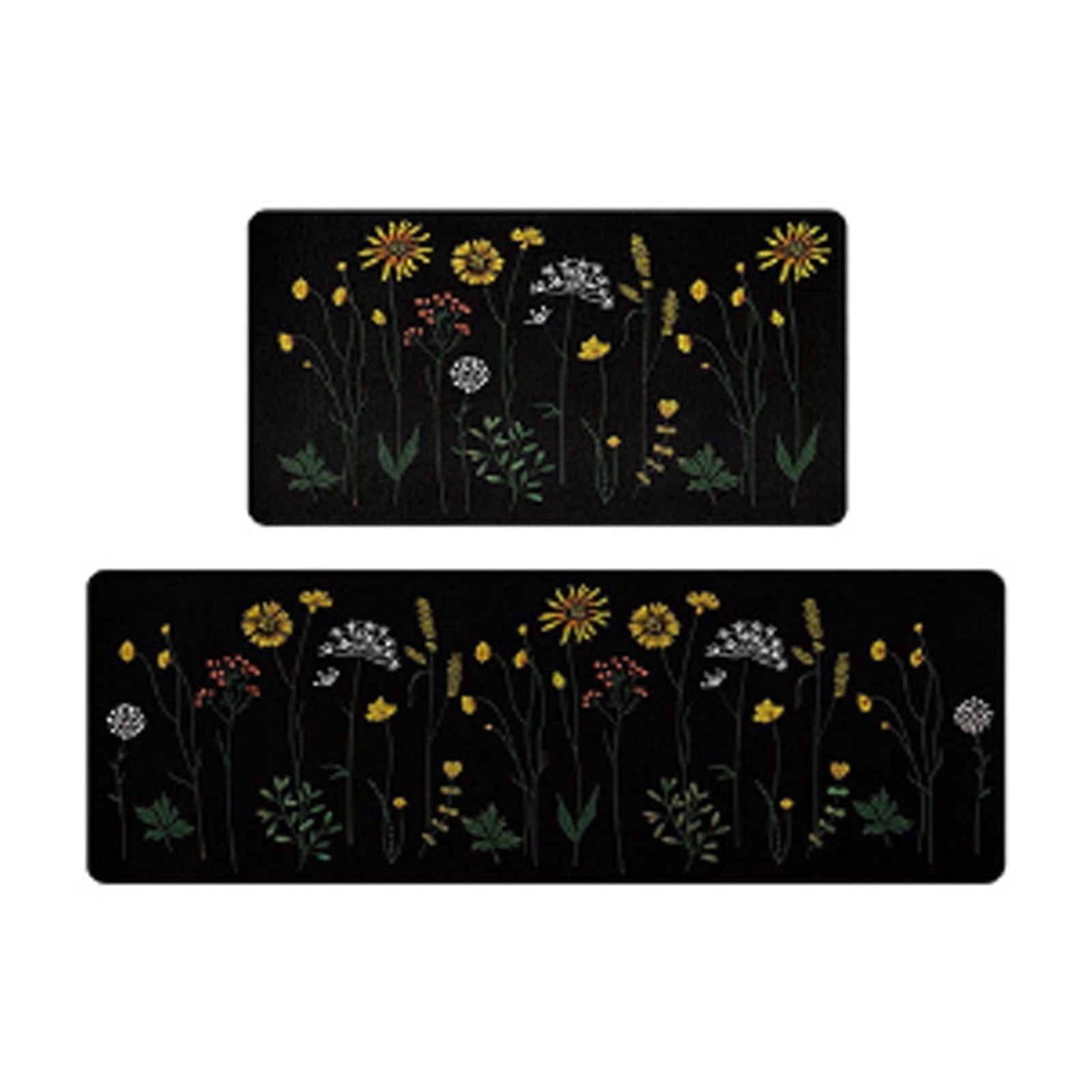 AUQ 2Pcs Kitchen Mat Kitchen Mats,Soft Crystal Velvet Fabric Kitchen ...