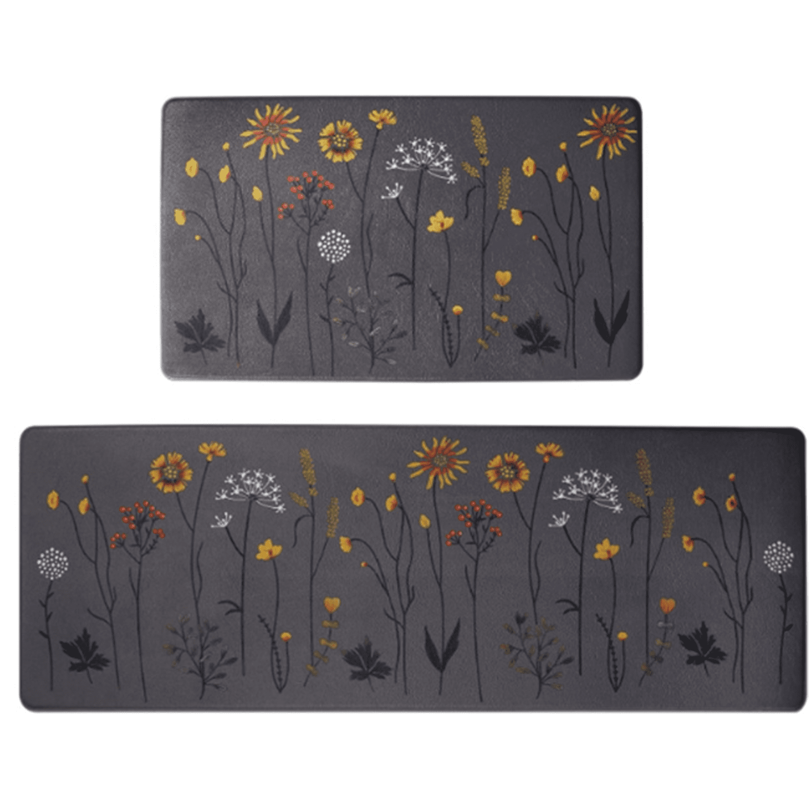 AUQ 2Pcs Kitchen Mat,Soft Fabric Kitchen Mats,Fine Lock Edge Kitchen ...
