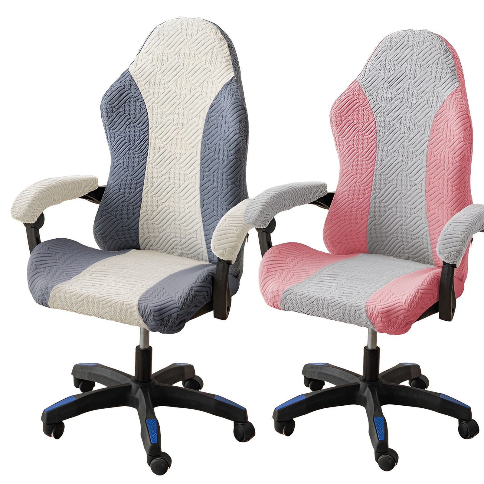 AUQ 2Pcs Office Chair Cover,Natural Plush Finish Gaming Chair Cover,Smooth Dust Strength Chair ...