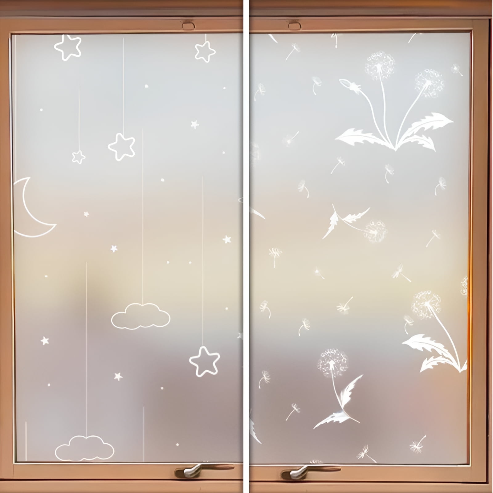AUQ 2Pcs Privacy Window Film,Anti Scratch Finish Bathroom Window ...