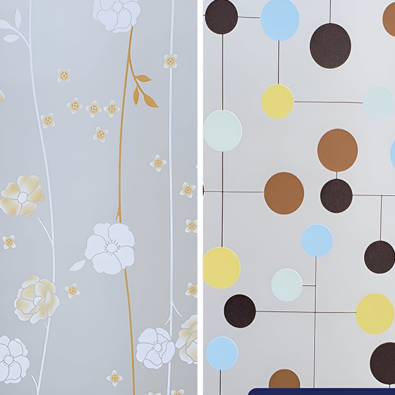 AUQ 2Pcs Privacy Window Film,Static Cling Design Removable Window Tint ...