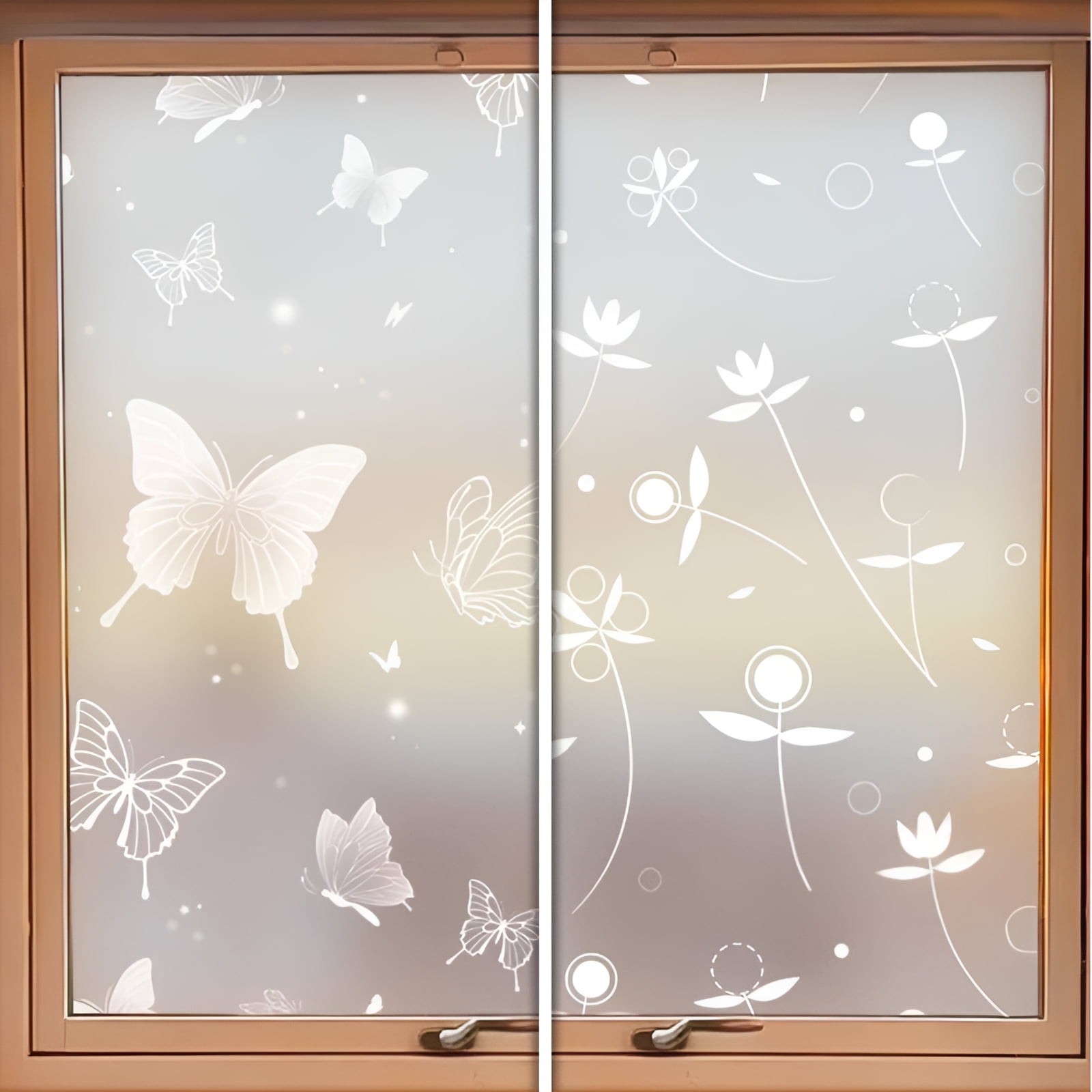 AUQ 2Pcs Privacy Window Film,Translucent Blocker Bathroom Window ...
