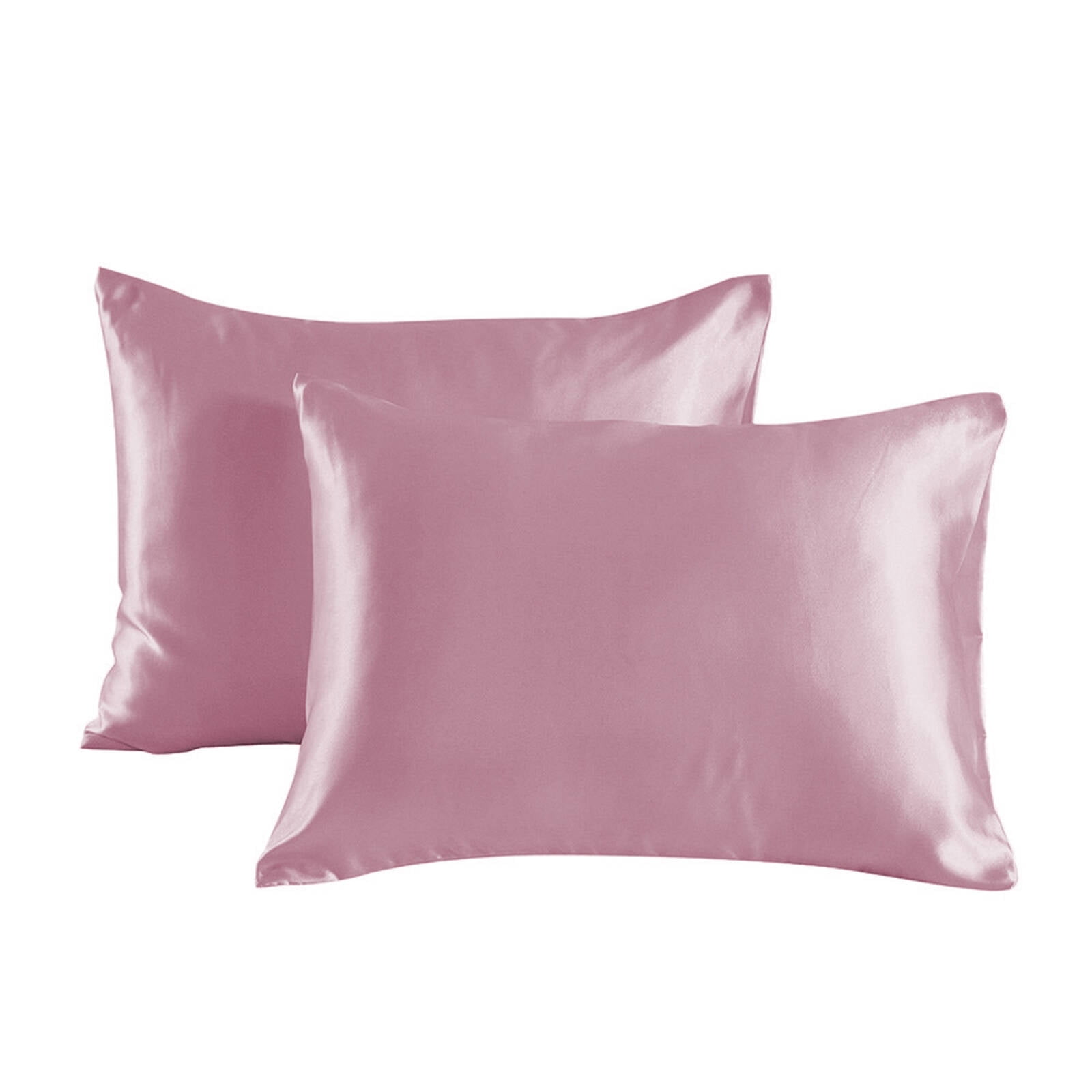 AUQ 2Pcs Silk Pillow Cases Skin-Friendly Delicate and Soft for Comfort ...