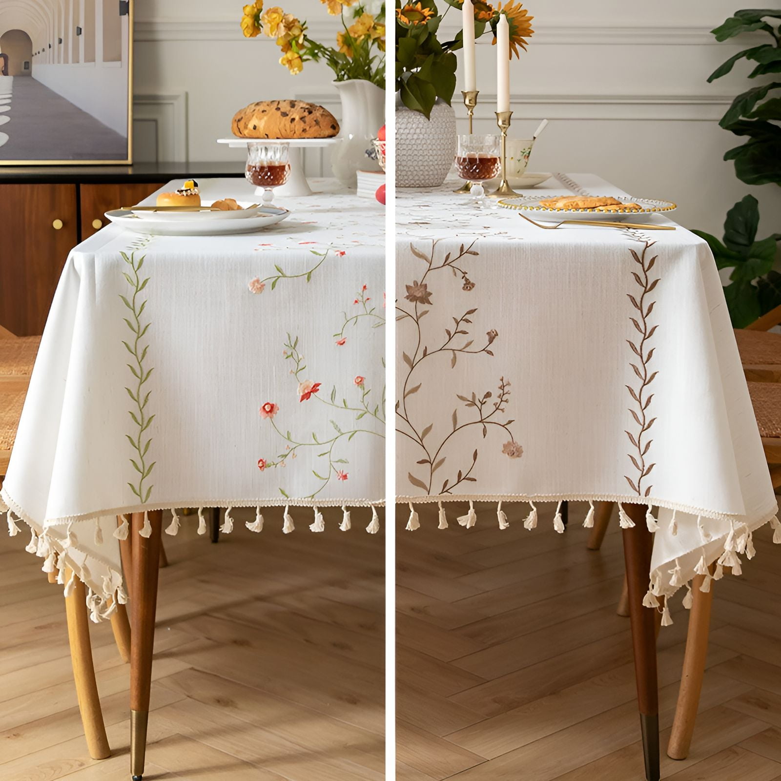 AUQ 2Pcs Table Cloth,Ambiance Creation Table Cloth Rectangle Table ...