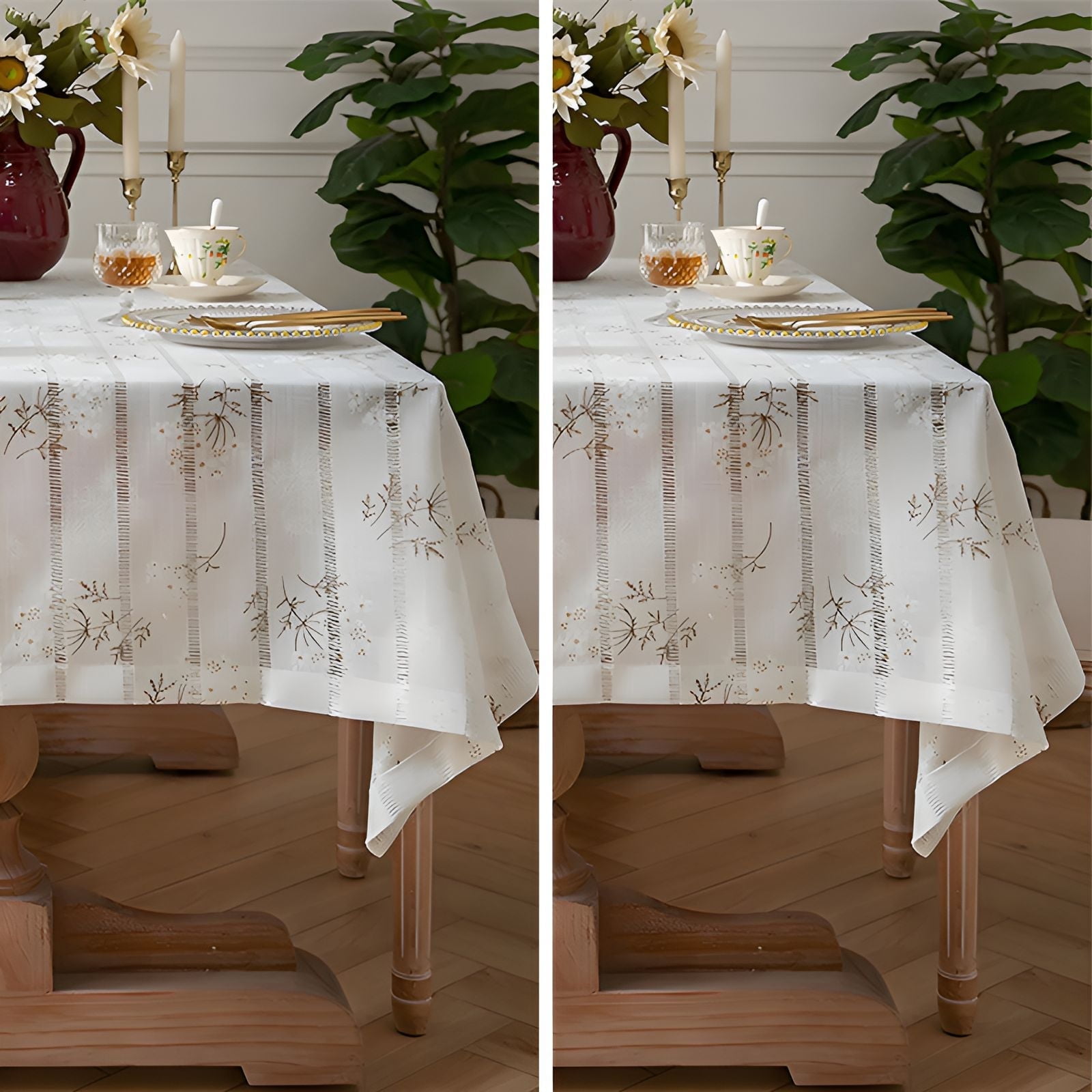 AUQ 2Pcs Table Cloth,Delicate Texture Table Cloth Rectangle Table ...