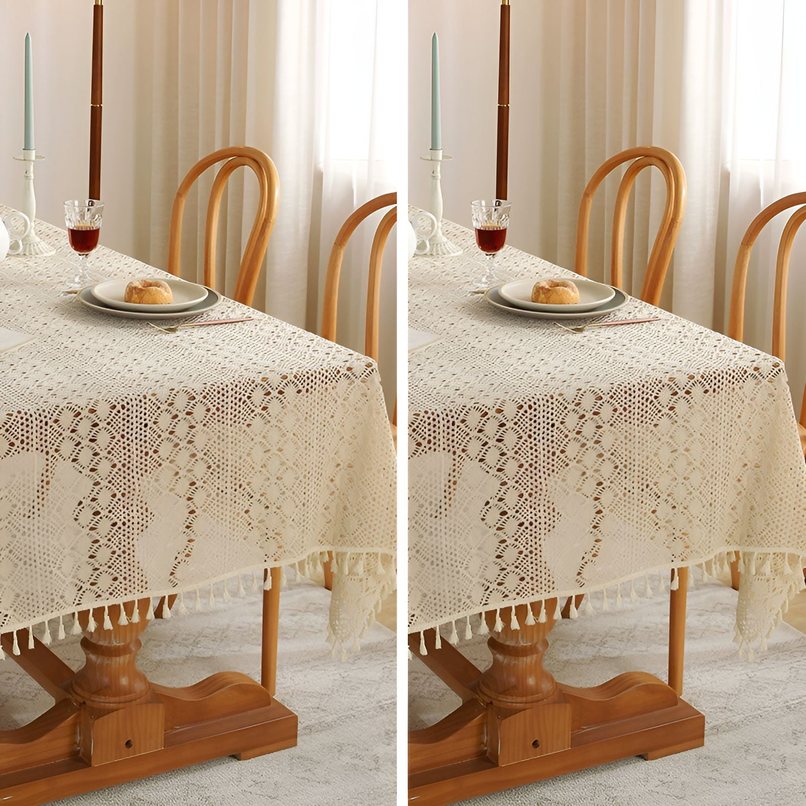 AUQ 2Pcs Table Cloth,Easy Cleaning Table Cloth Rectangle Table ...