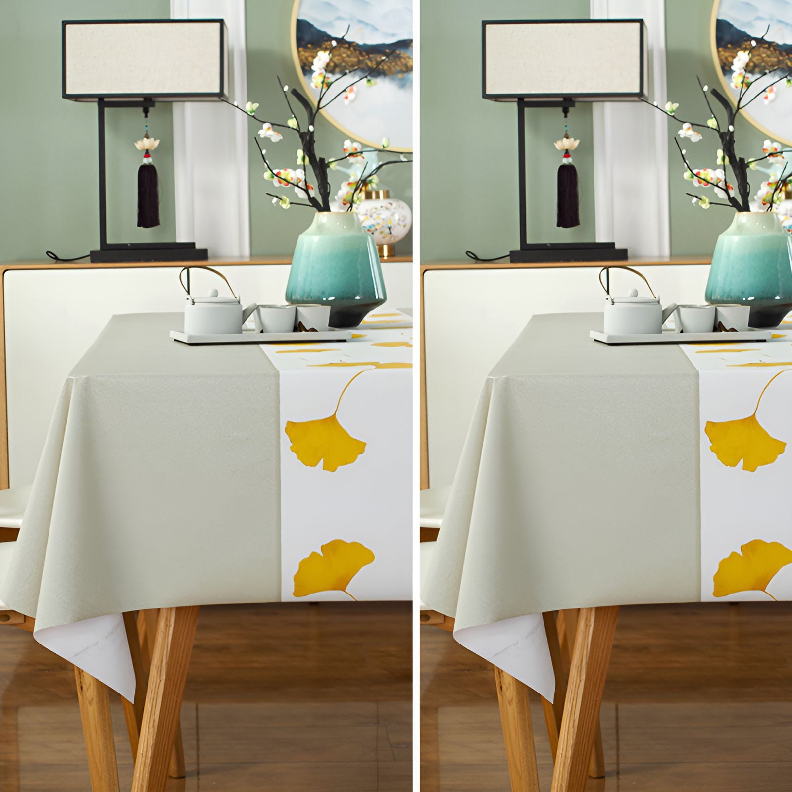 AUQ 2Pcs Table Cloth,Elegant Color Scheme Table Cloth Rectangle Table ...