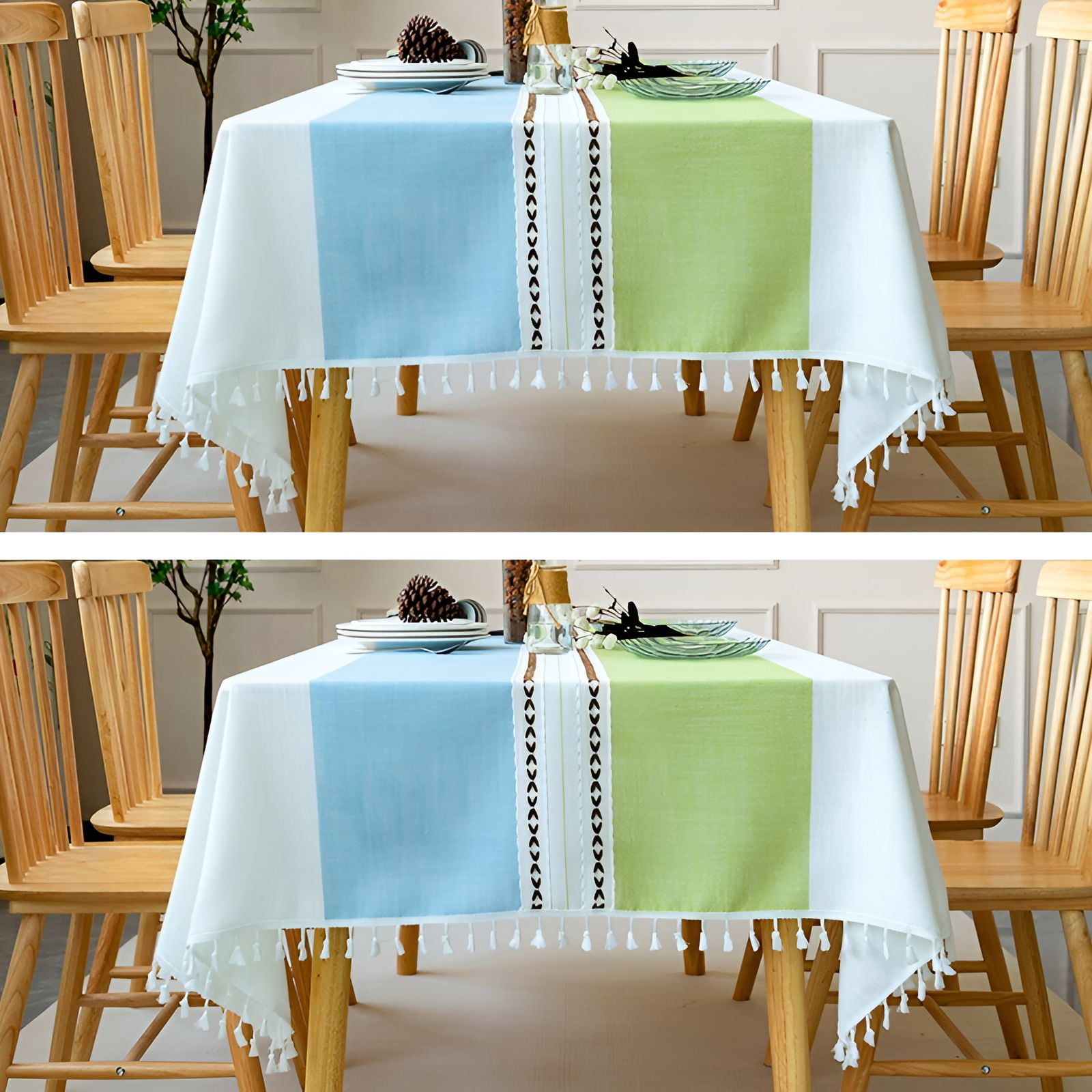 AUQ 2Pcs Table Cloth,Fresh Colors Table Cloth Rectangle Table,Unique ...