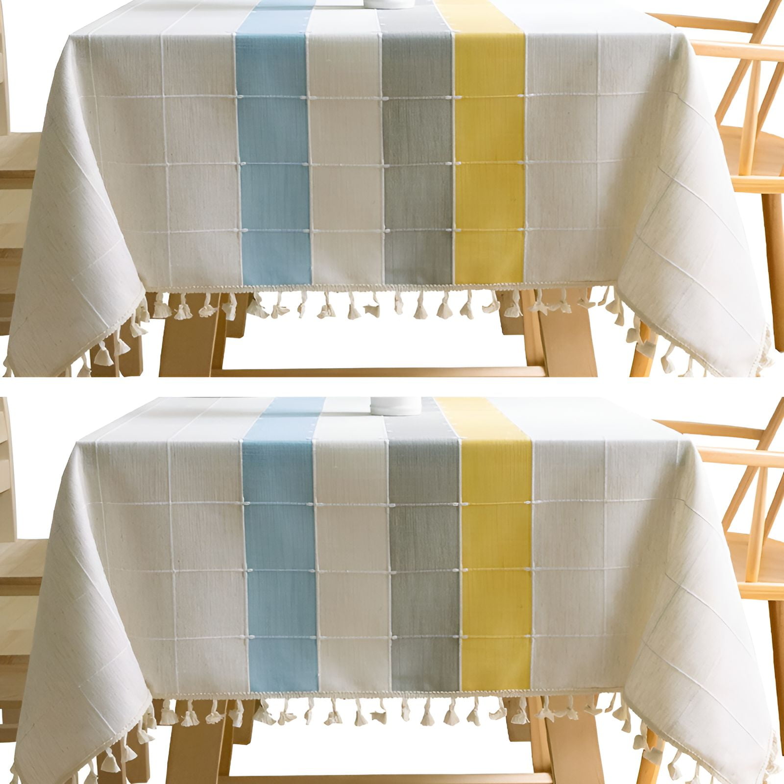 AUQ 2Pcs Table Cloth,Fresh Colors Table Cloth Rectangle Table,Unique ...