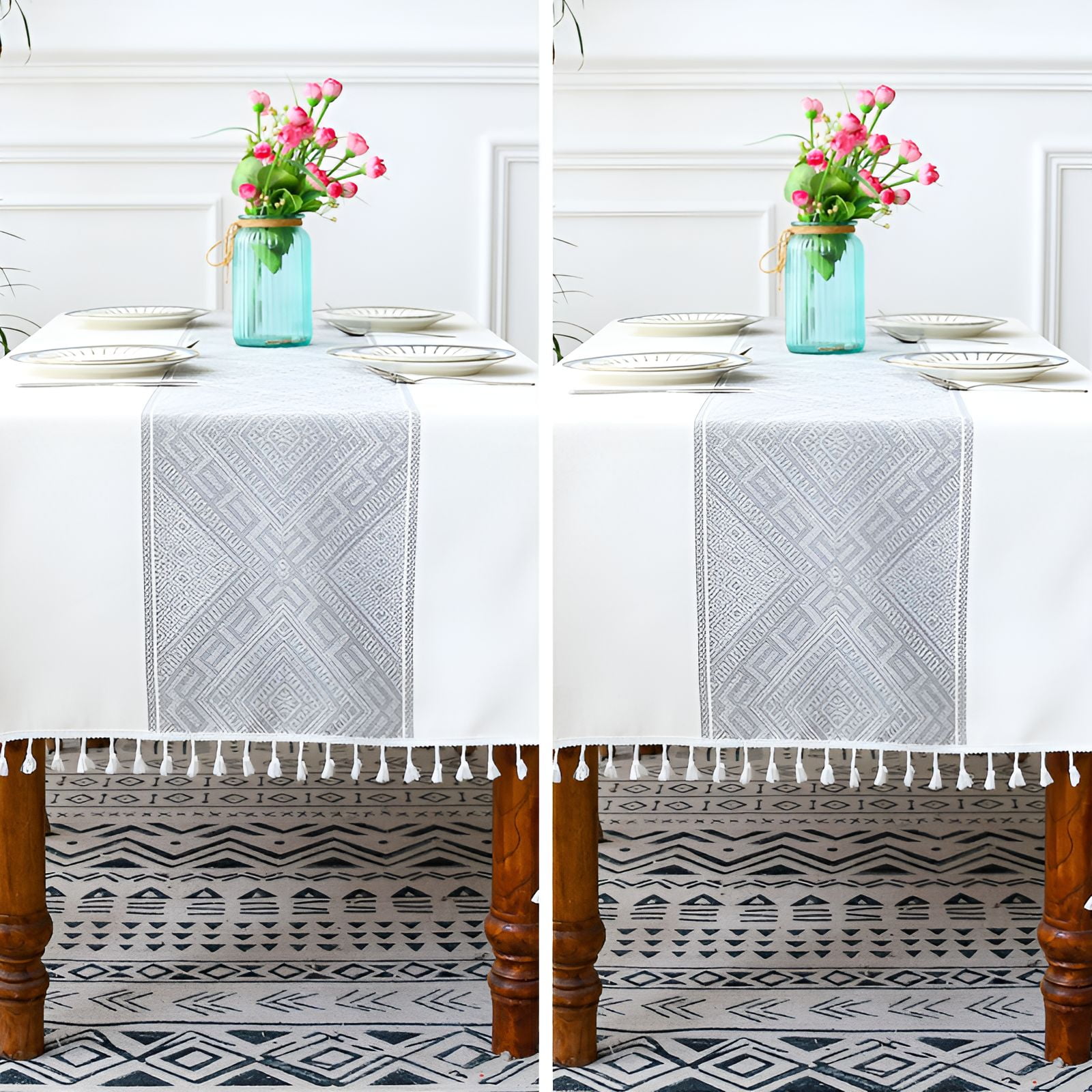 AUQ 2Pcs Table Cloth,Highly Versatile Table Cloth Rectangle Table ...