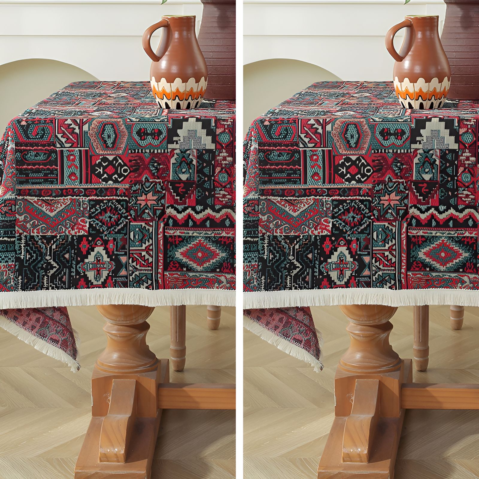 AUQ 2Pcs Table Cloth,Lifelike Patterns Table Cloth Rectangle Table,Wear ...
