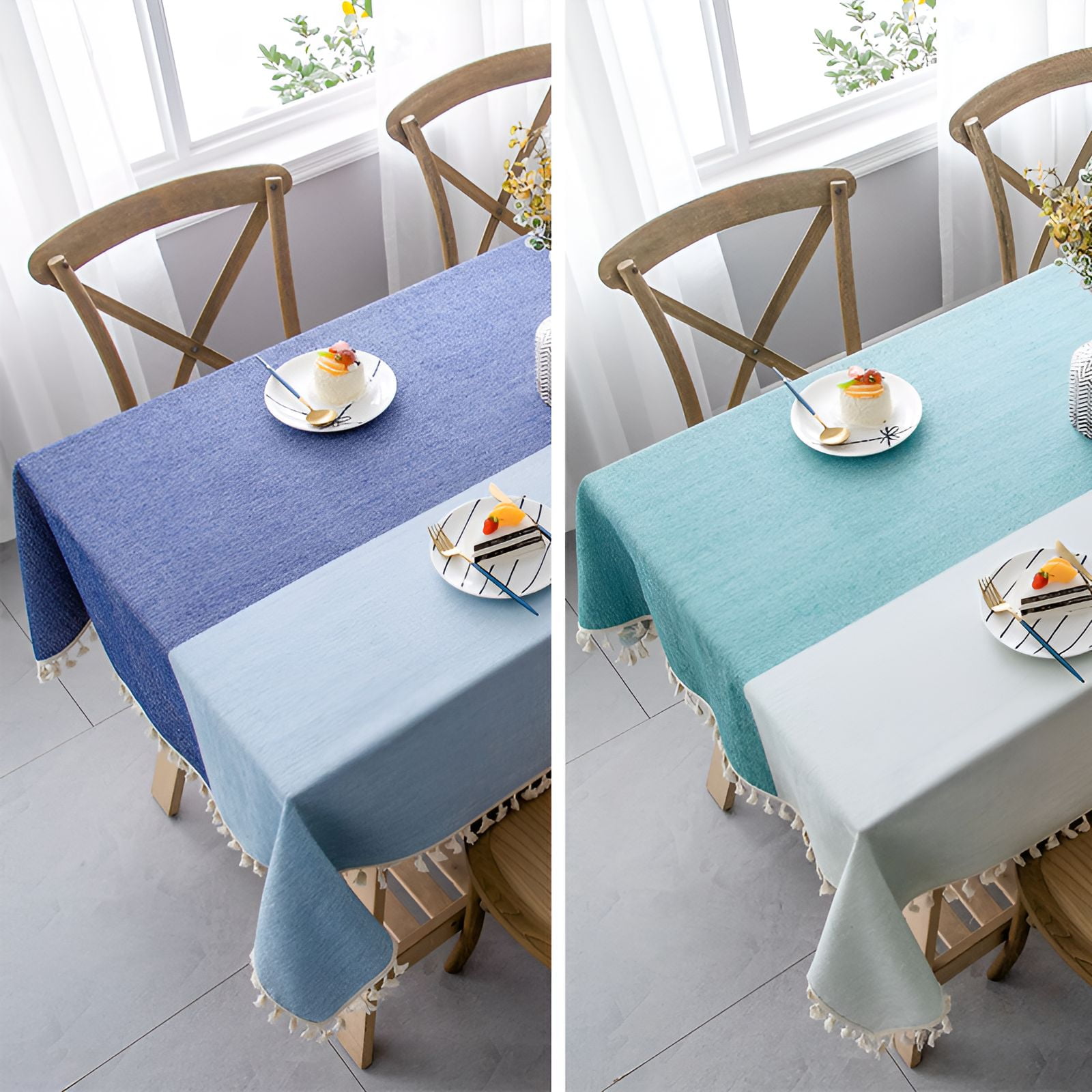 AUQ 2Pcs Table Cloth,Minimalist Design Table Cloth Rectangle Table ...