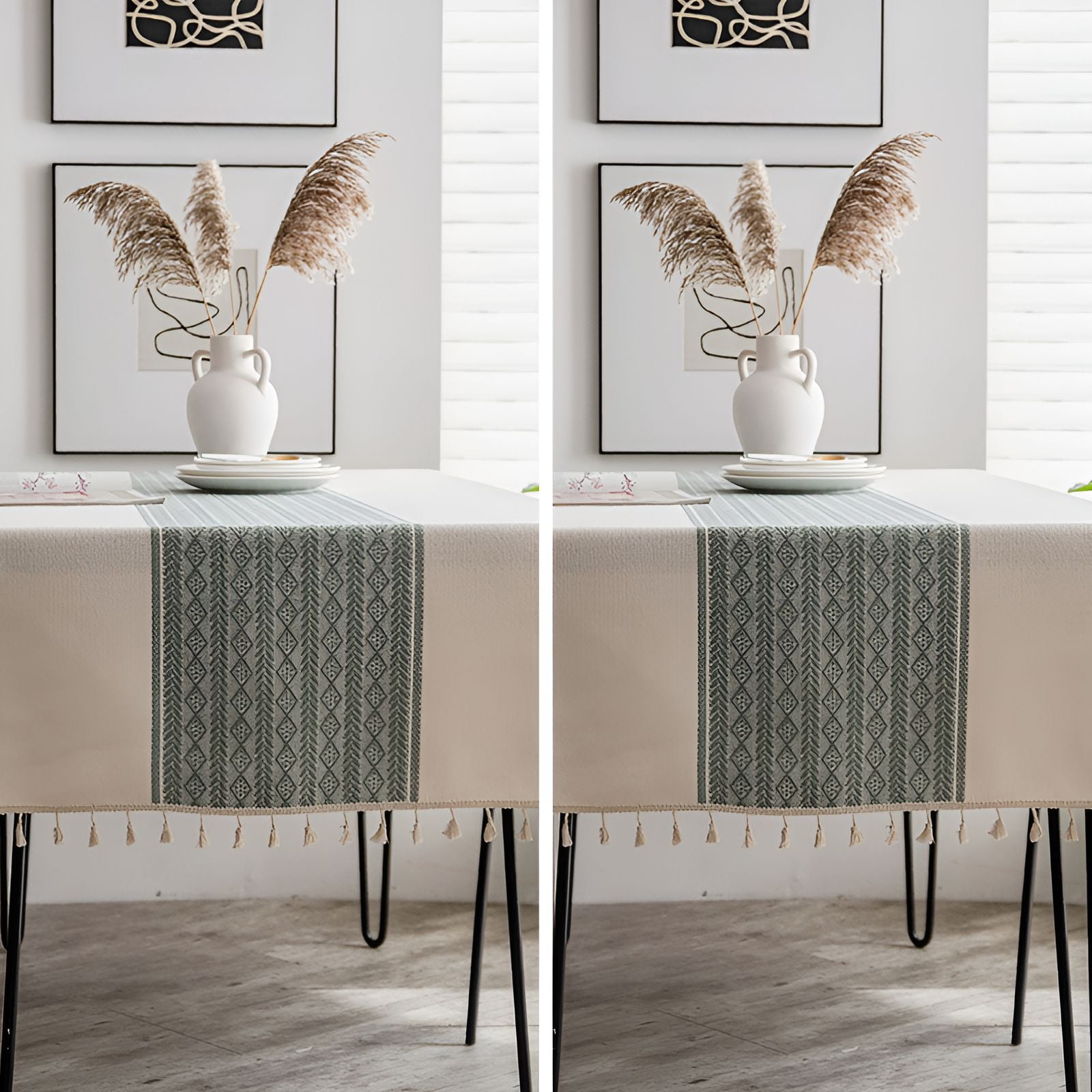 AUQ 2Pcs Table Cloth,Timeless Geometric Pattern Table Cloth Rectangle ...