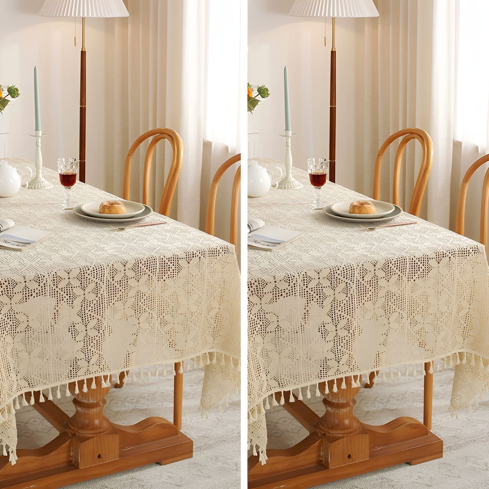 AUQ 2Pcs Table Cloth,Unique Texture Table Cloth Rectangle Table,Strong ...