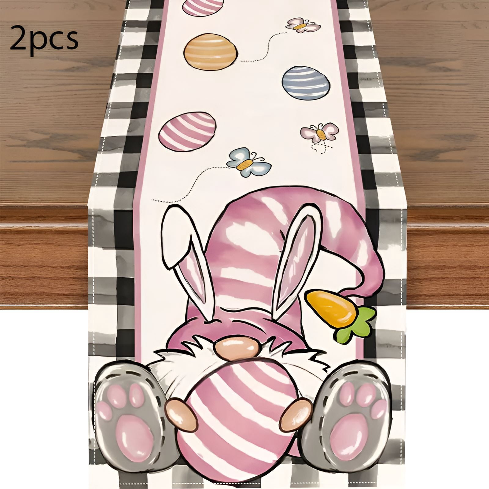 AUQ 2Pcs Table Runner,Easter-Themed Elements Table Runners 90 Inches ...